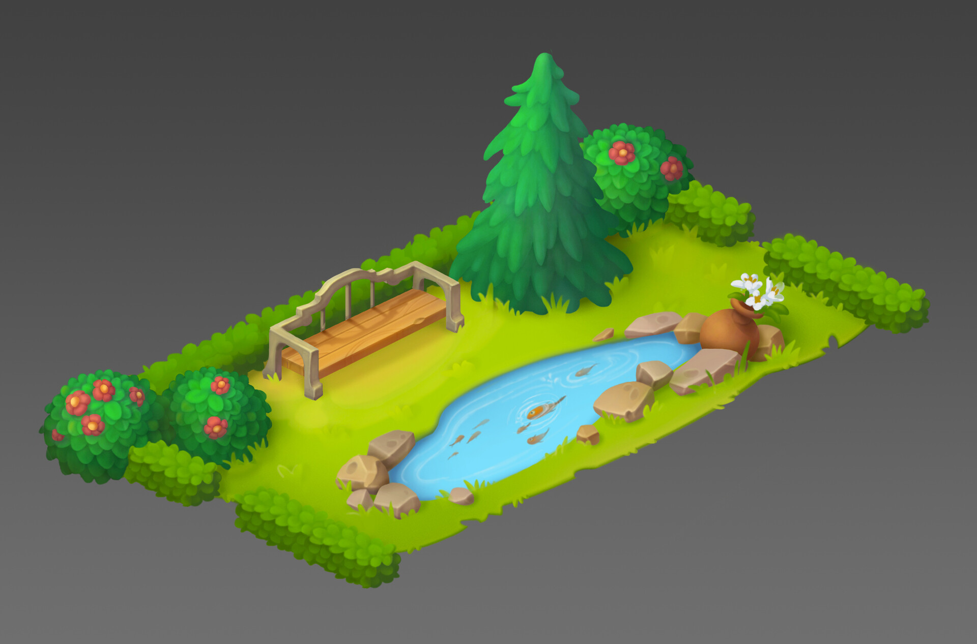 ArtStation - environment objects casual style