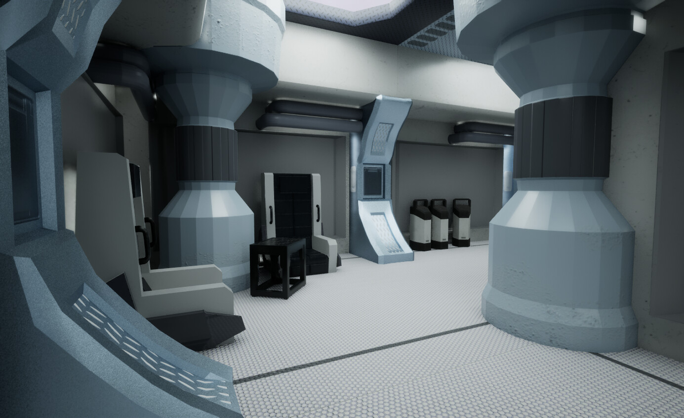 ArtStation - Scifi-Style Lab Hallway