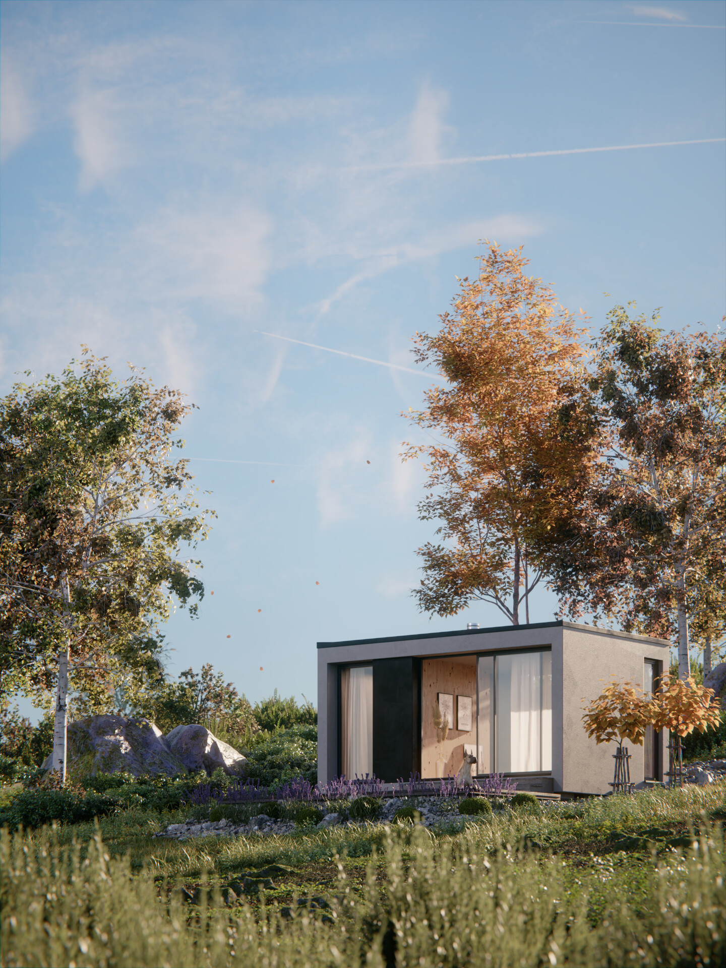 ArtStation - Autumn hill tiny house