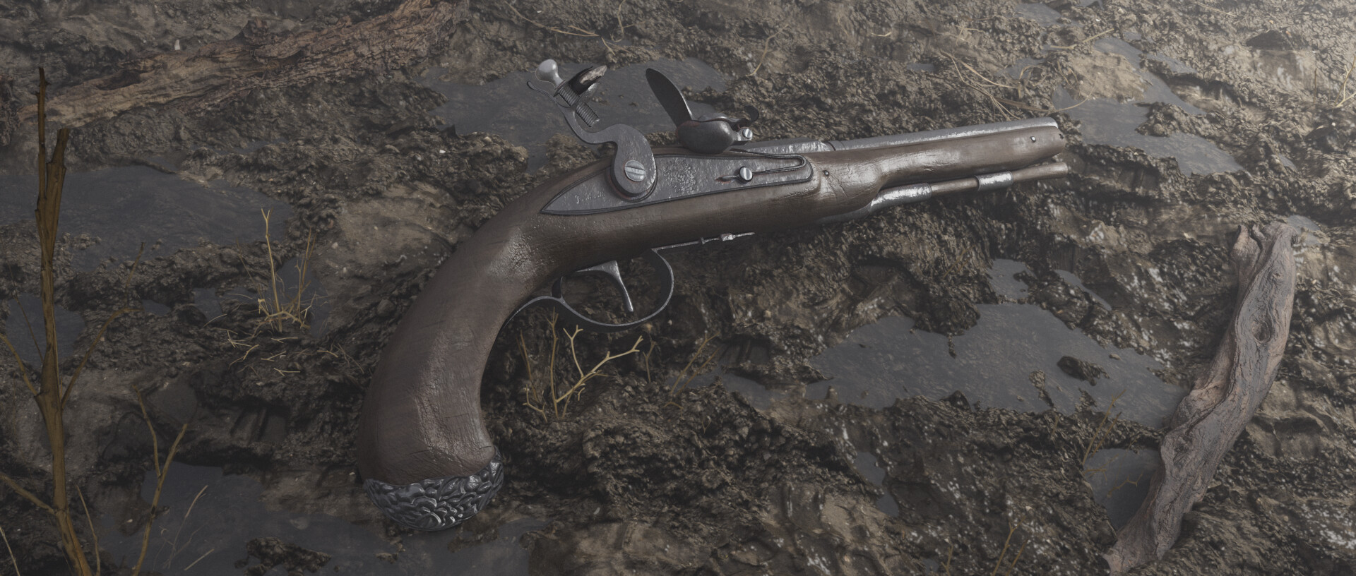 Flintlock pistol by Mathis RAYNAUD — ProUser.Me