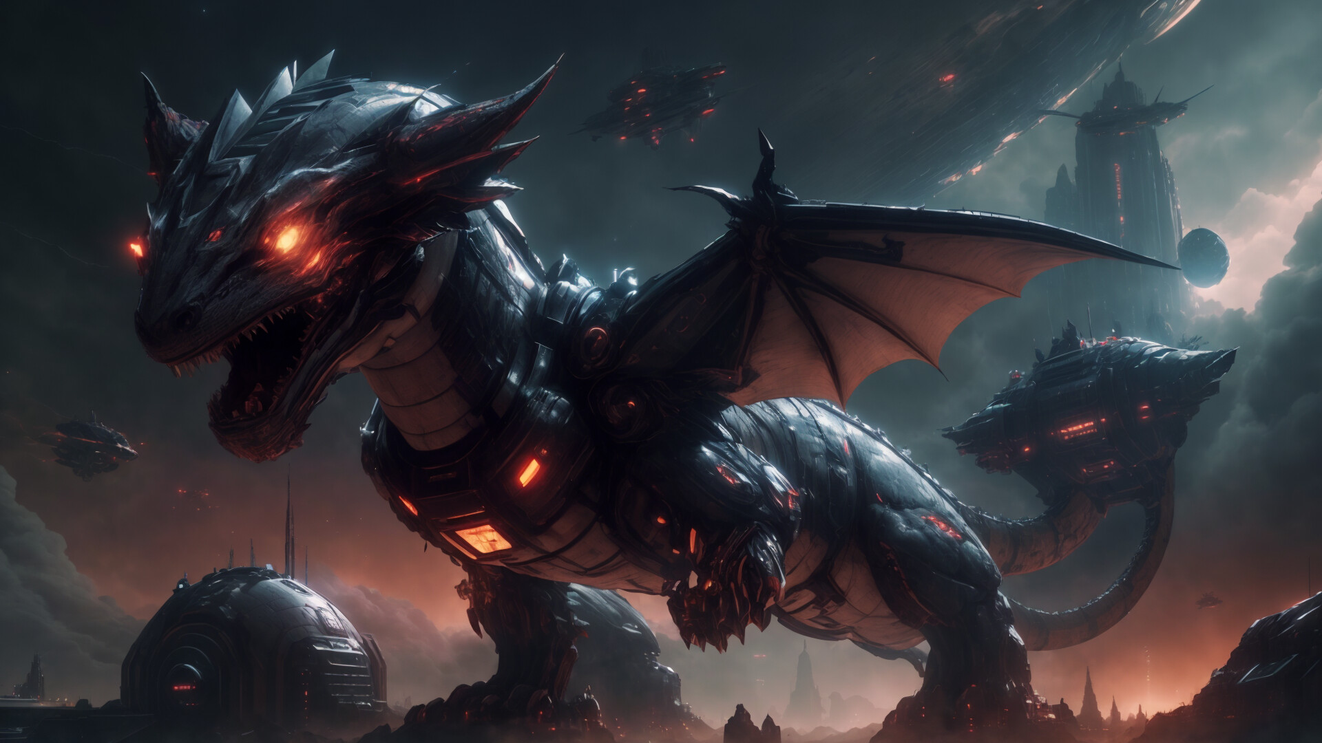 Machine Dragon Wallpaper