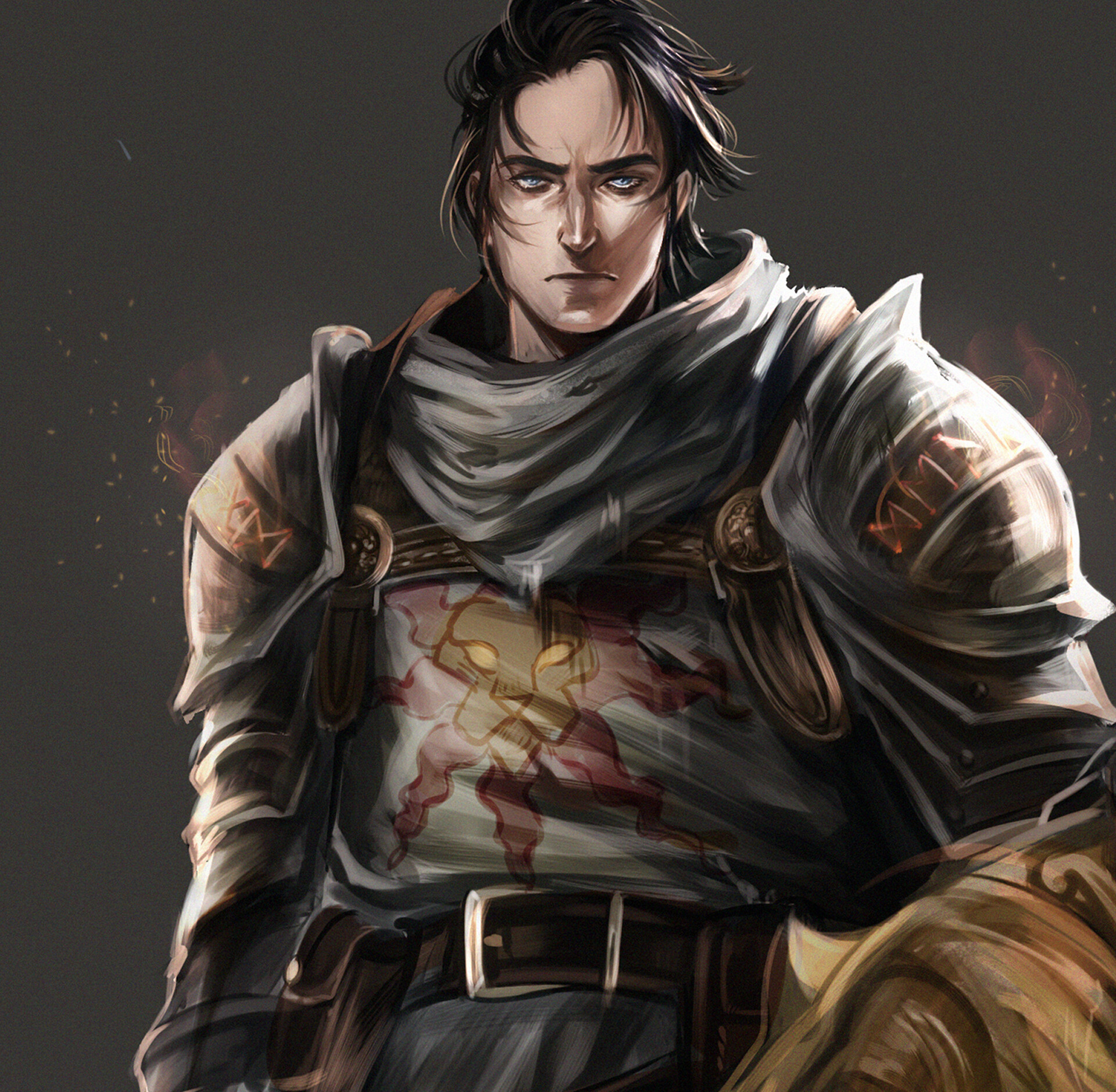 Lain Valentine - Knight of Sun - Character Concept Art Commission