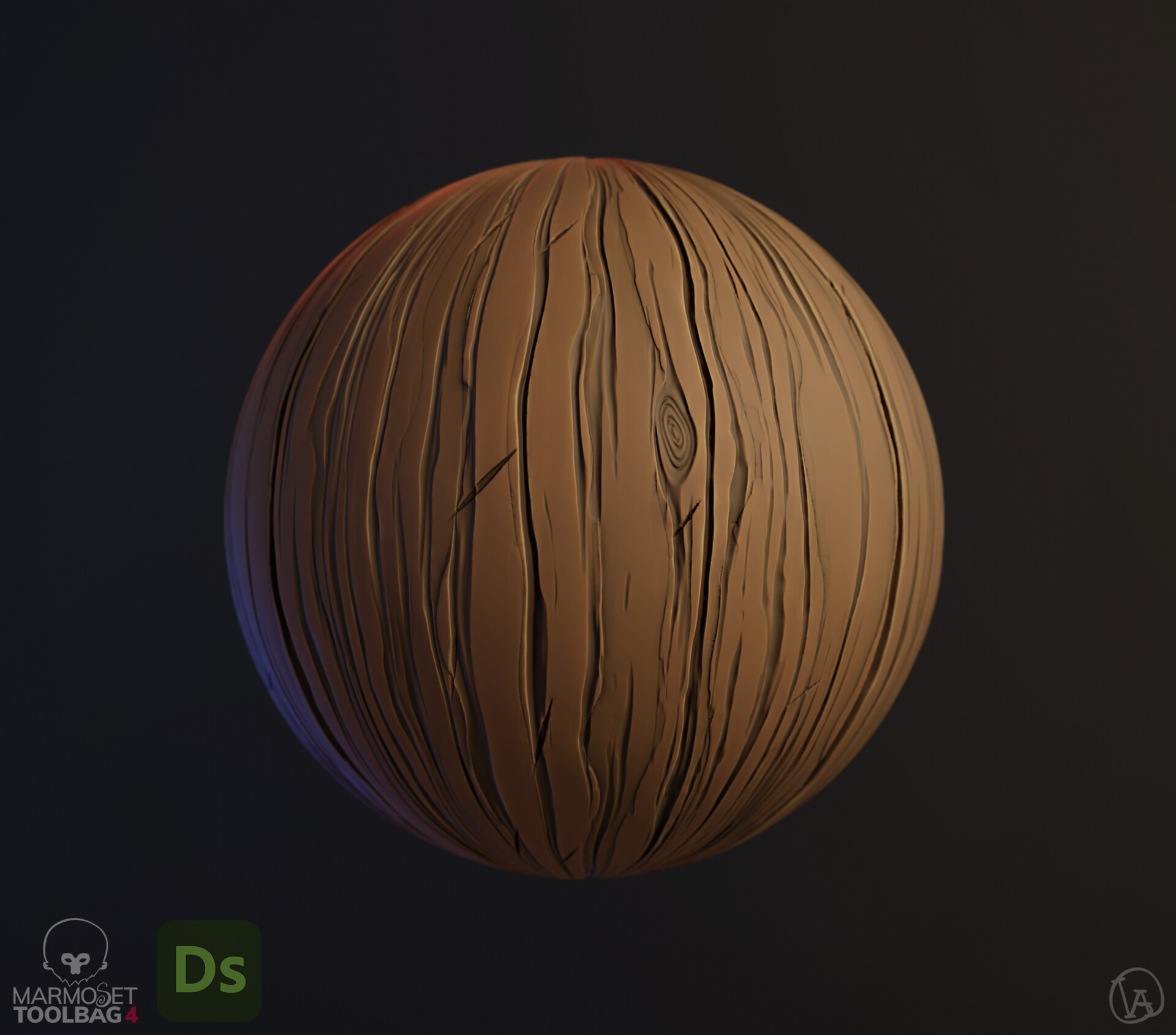 Victoria Ashton - Stylized Wood Thick Grain DS Material