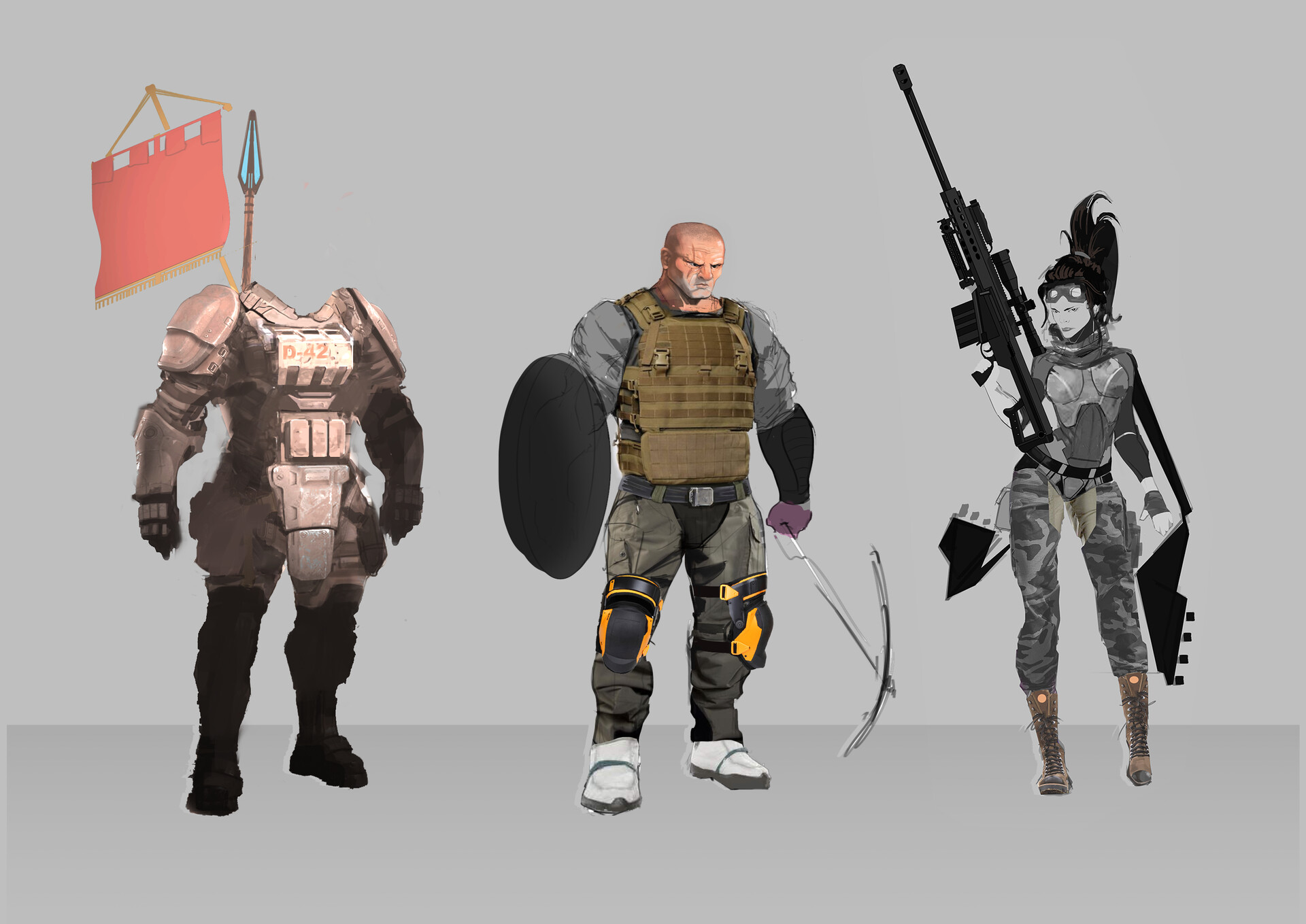 ArtStation - War of Diamonds - Rough Human Soldier Concepts2