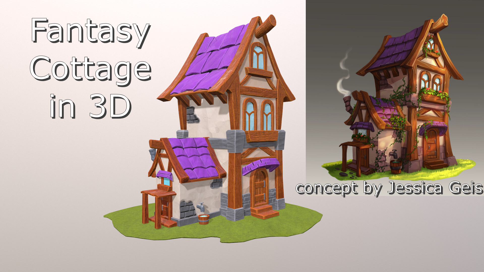 ArtStation - Fantasy Cottage in 3d