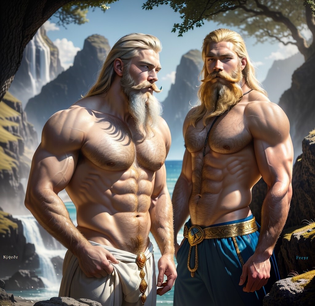 ArtStation - Father and son Njord and Frey
