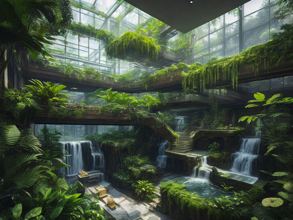 ArtStation - Biophilic atrium design
