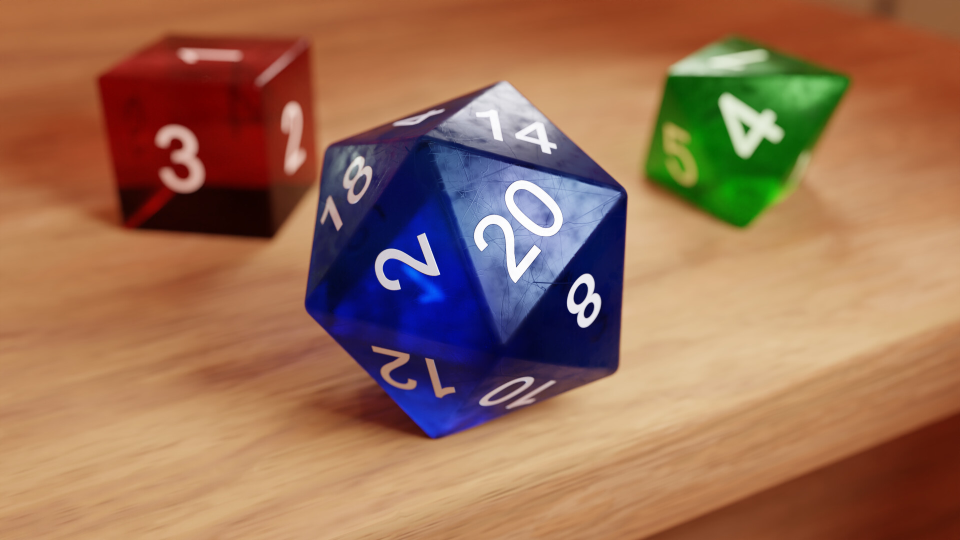ArtStation - Dice (D20, D8, D6)