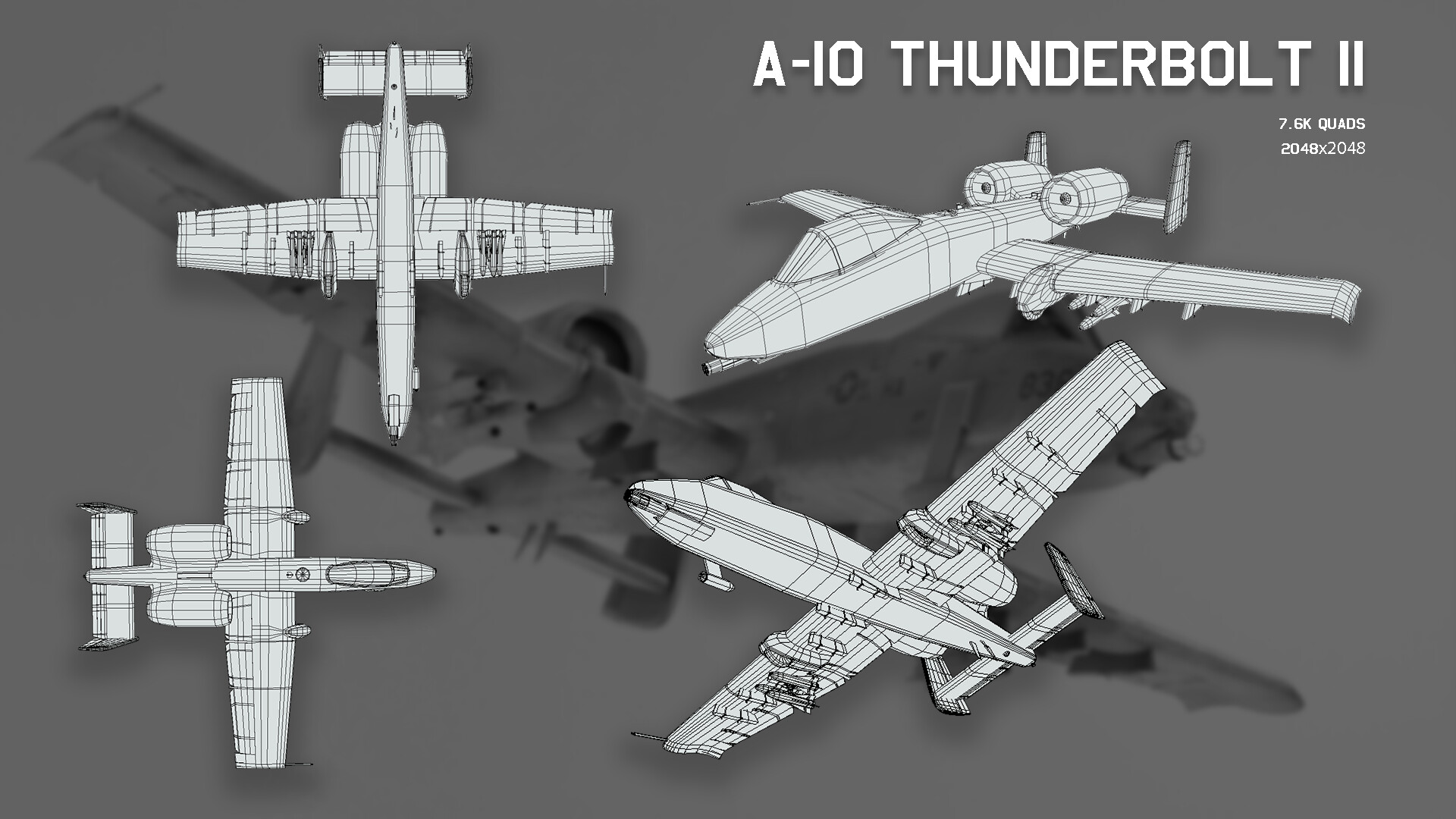 A10 Warthog Blueprint Wallpaper
