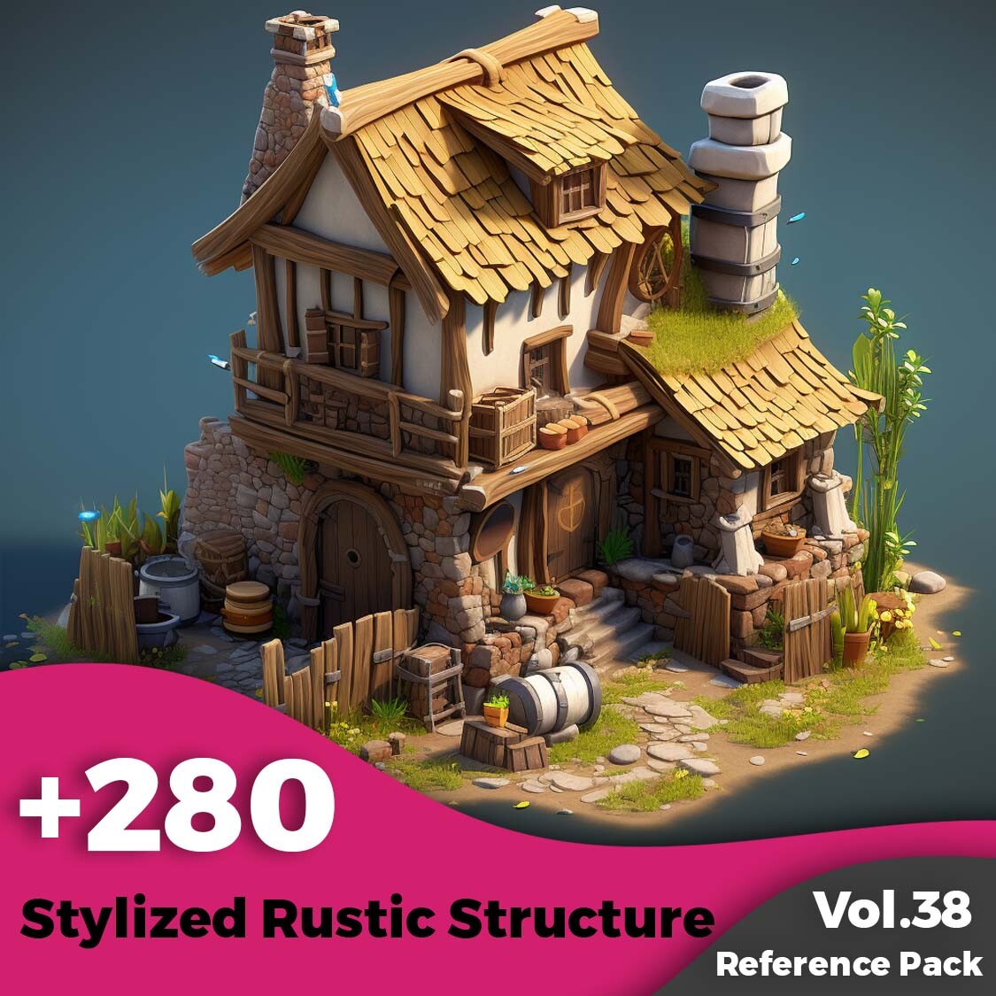 Concept Art - +280 Stylized Rustic Structure (4k) | Vol_38