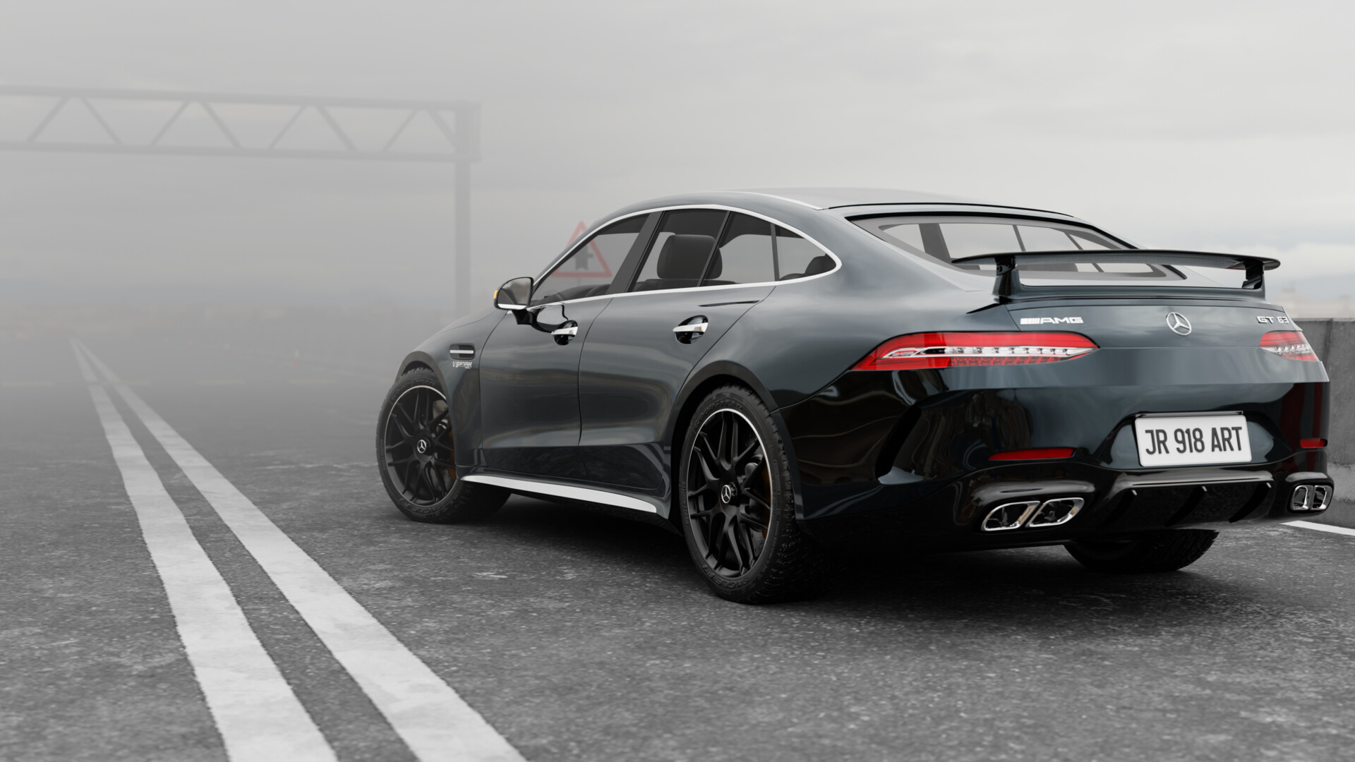 ArtStation - Mercedes GT63 on Road
