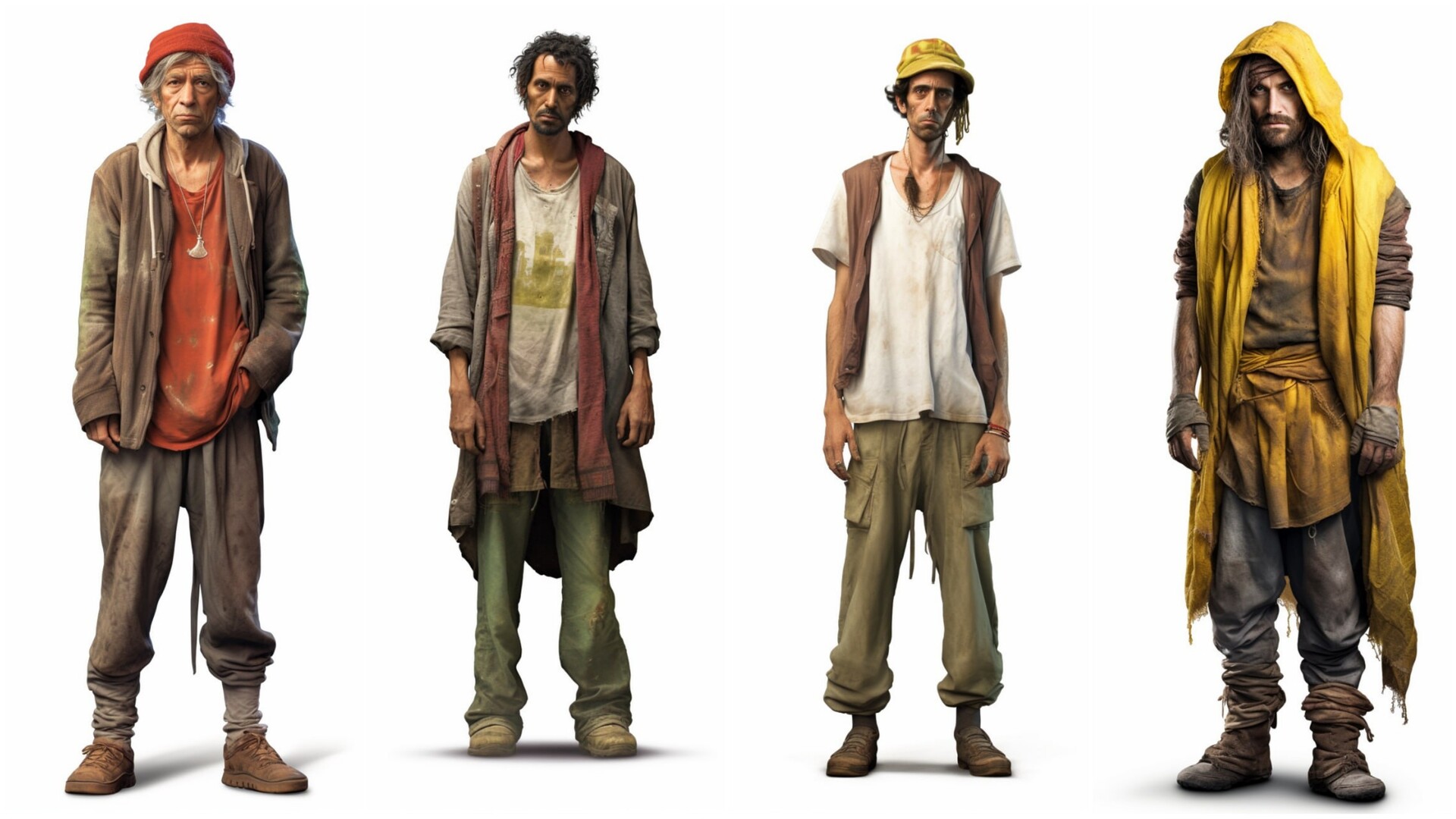 Concept Art - +330 Poor Male Character Concept(4k)