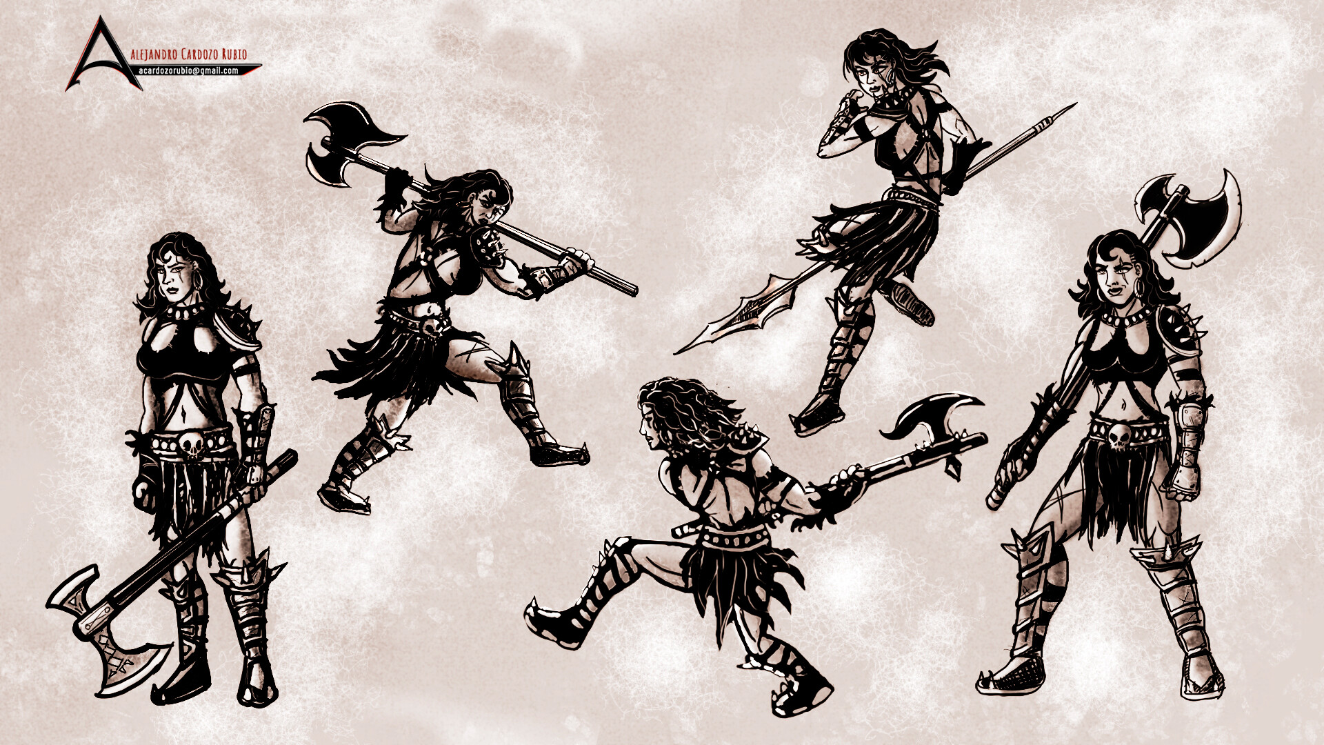 warrior design drawing