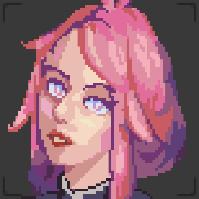 ArtStation - PINK- PIXELART PORTRAIT