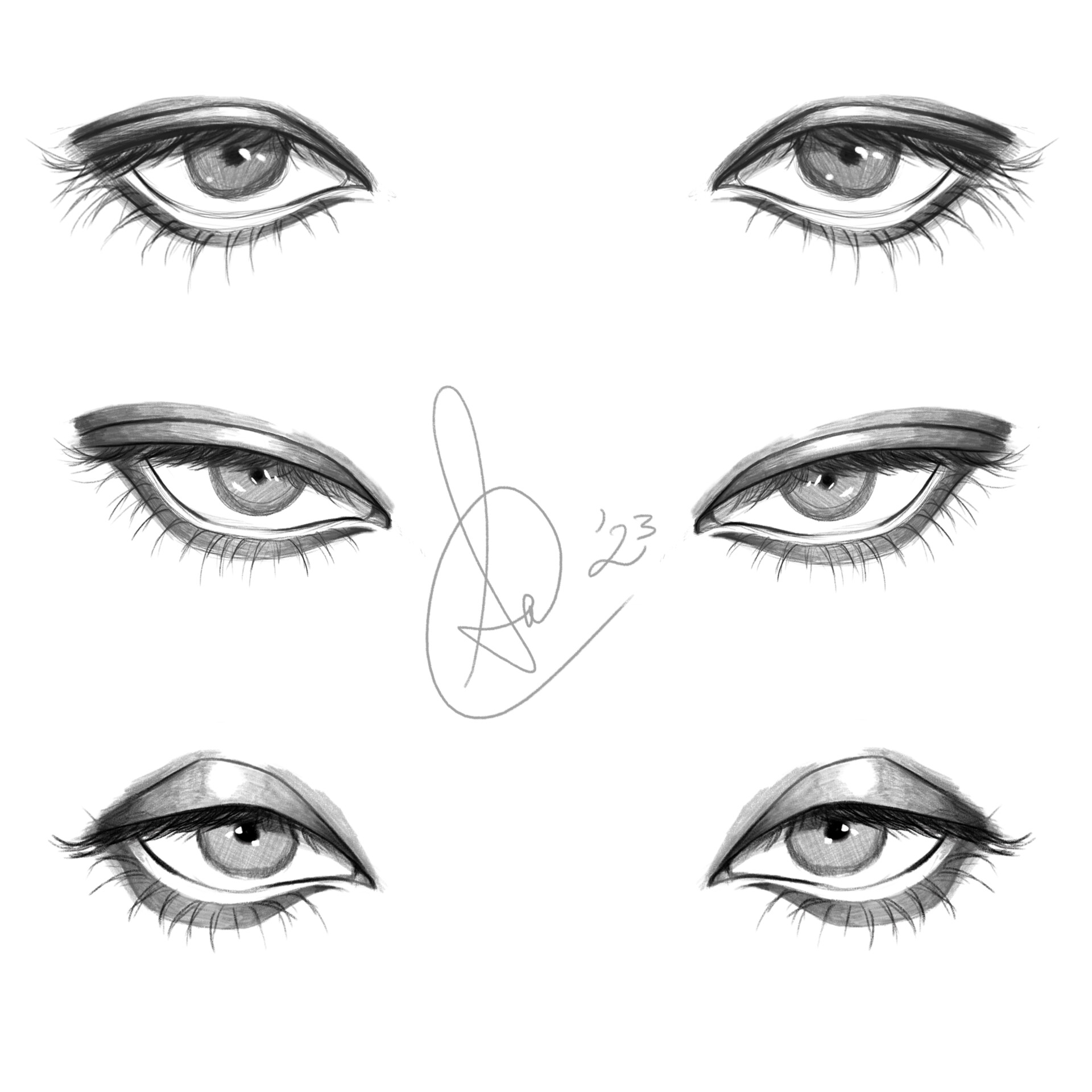how to draw eyes sai