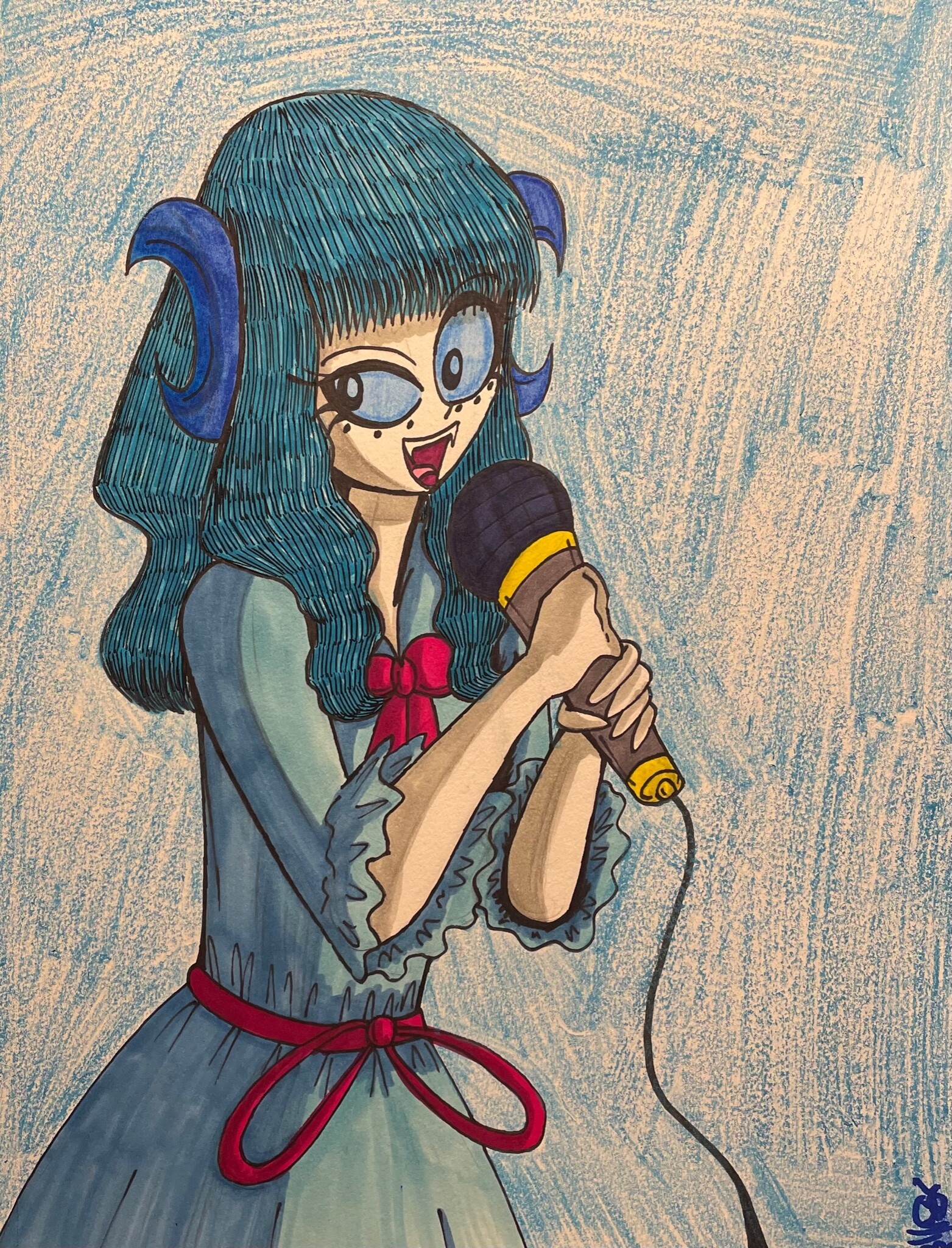 ArtStation - A singing pop star alien girl.