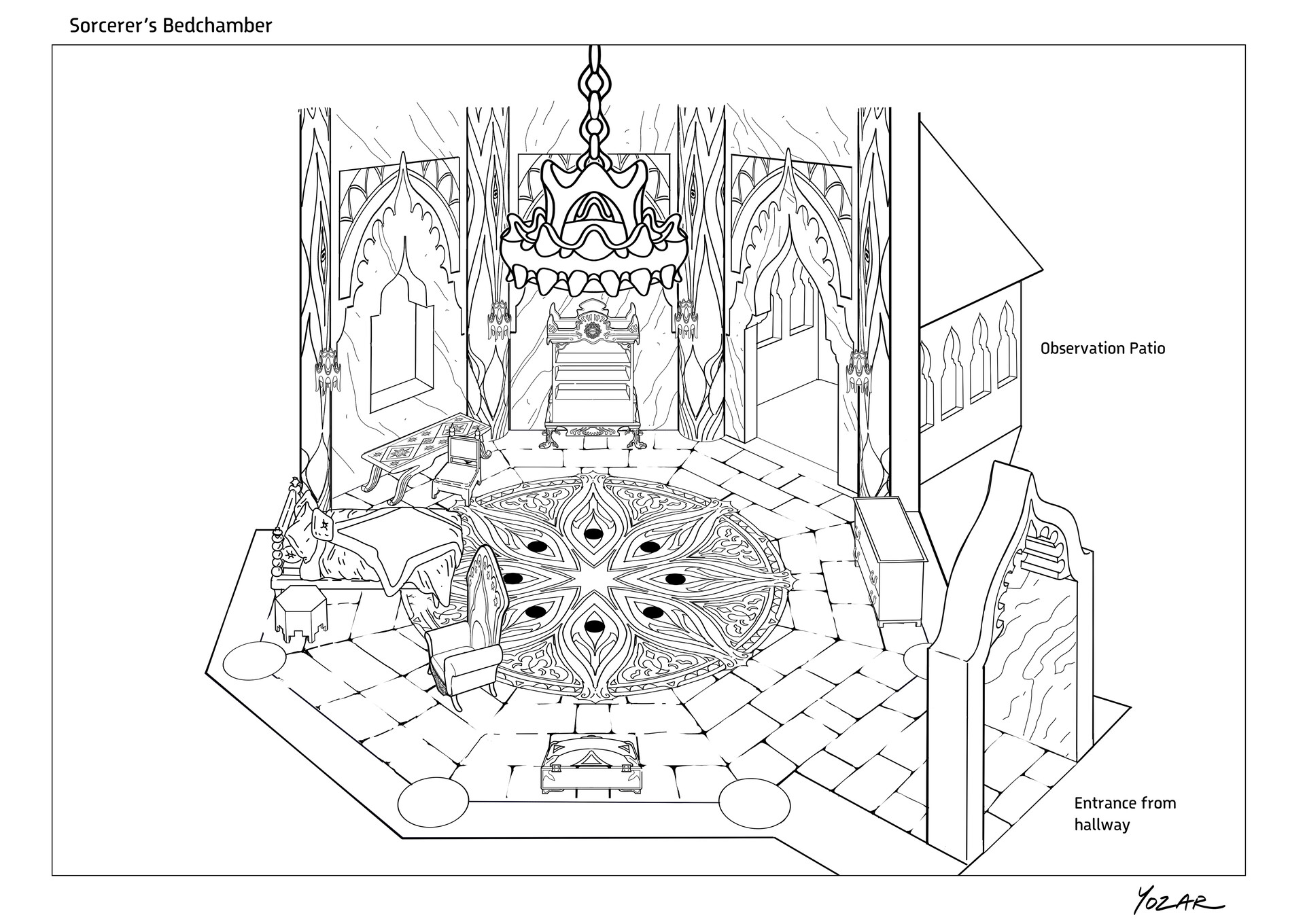 throne room coloring pages