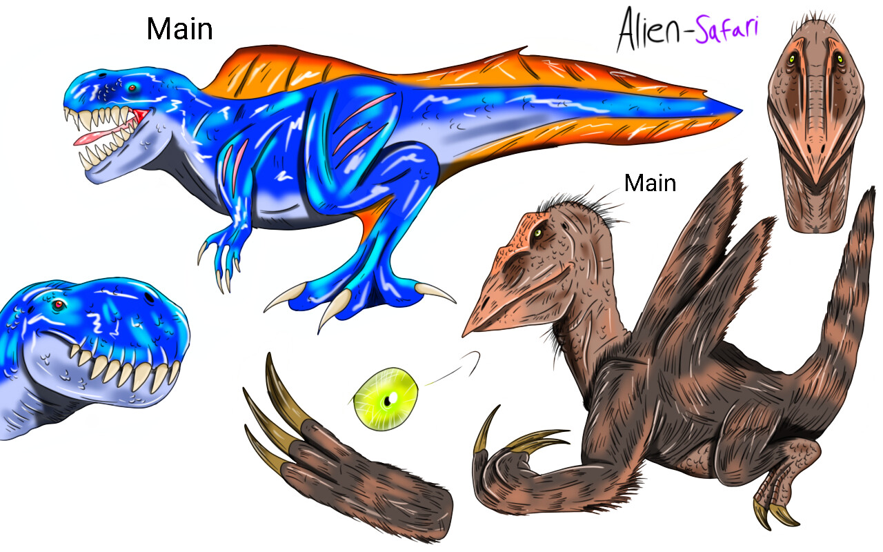 ArtStation - alien safari creature concept art