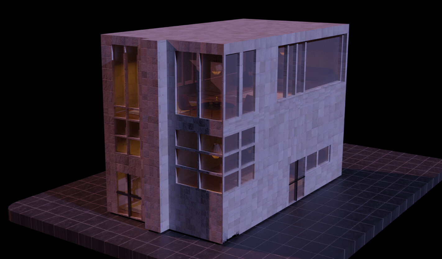 ArtStation - 3D model of modern building