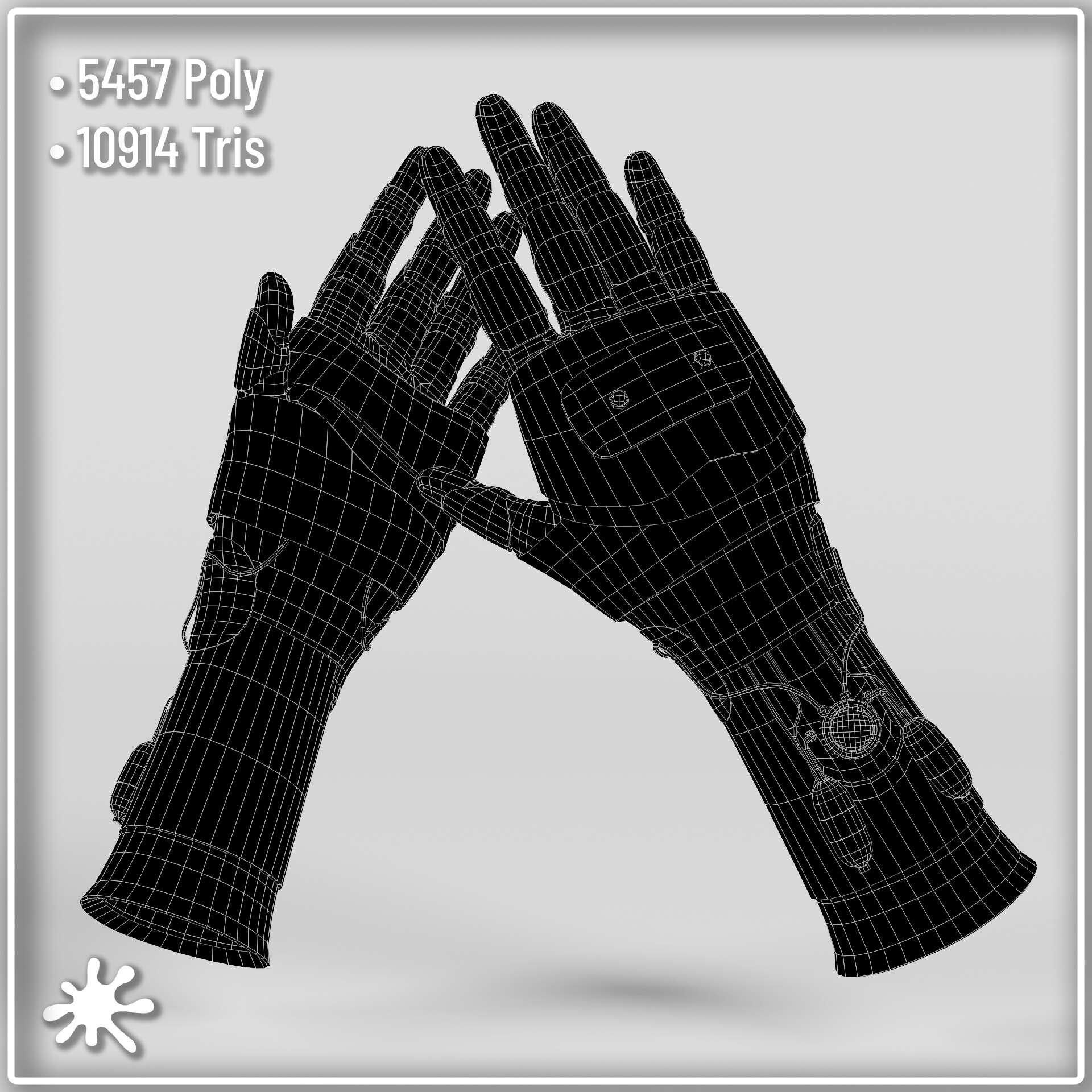 Yona - Steampunk Gloves 3D Asset