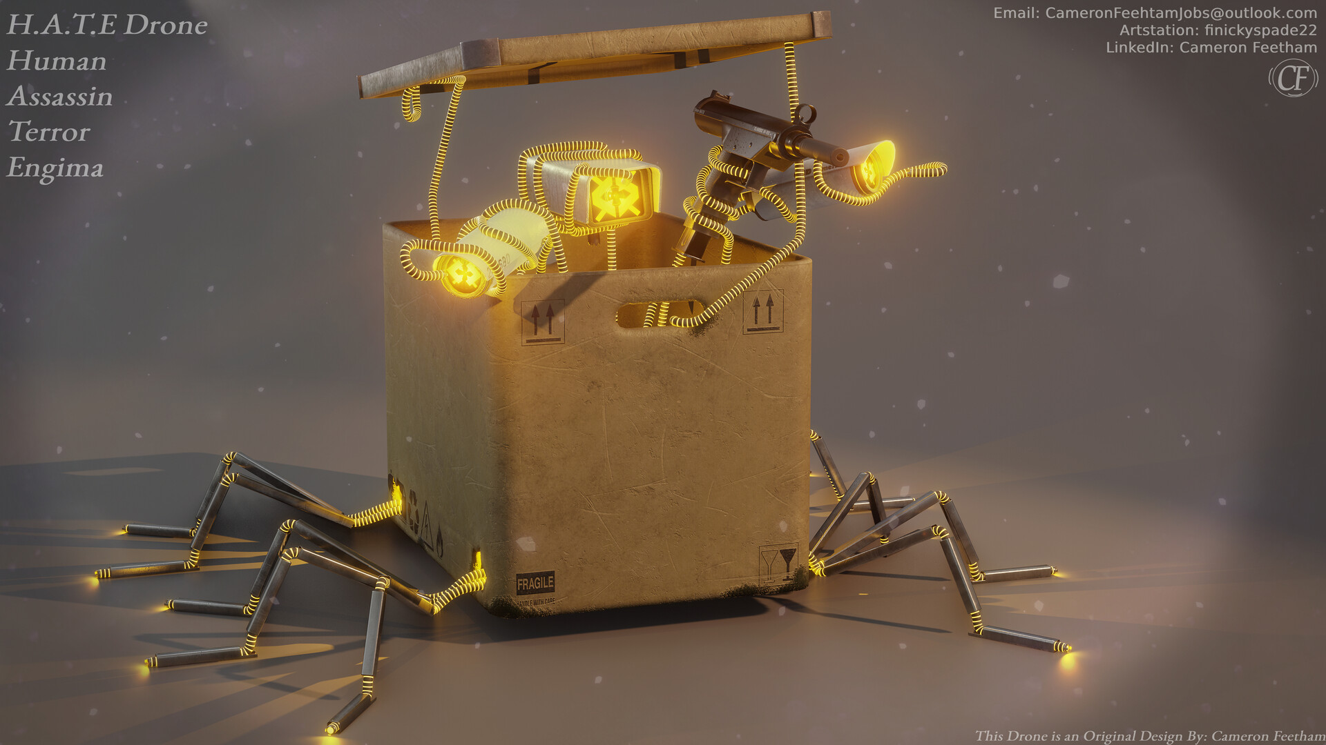 ArtStation - HATE 3D Drone Model