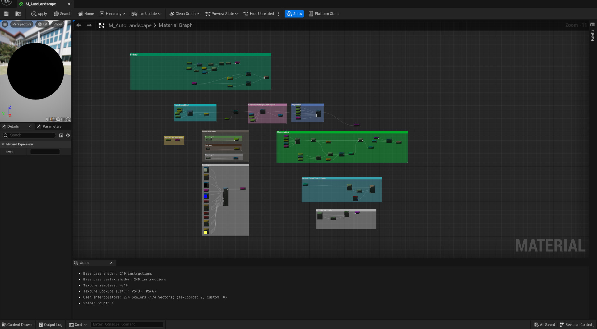 3D Design and Tech Art - Landscape Auto Material UE5
