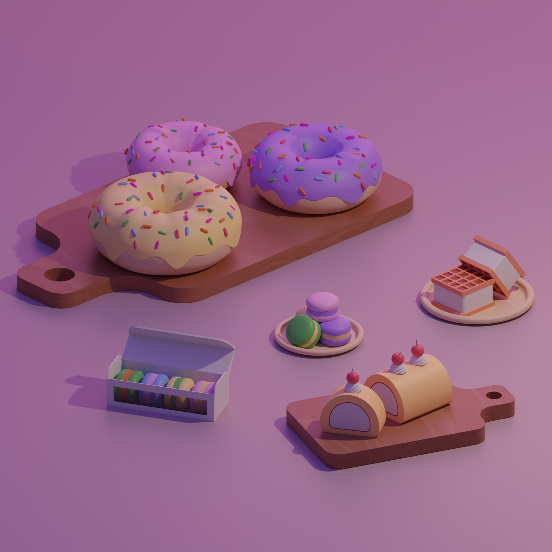 ArtStation - 3D Sweets / Doces 3D