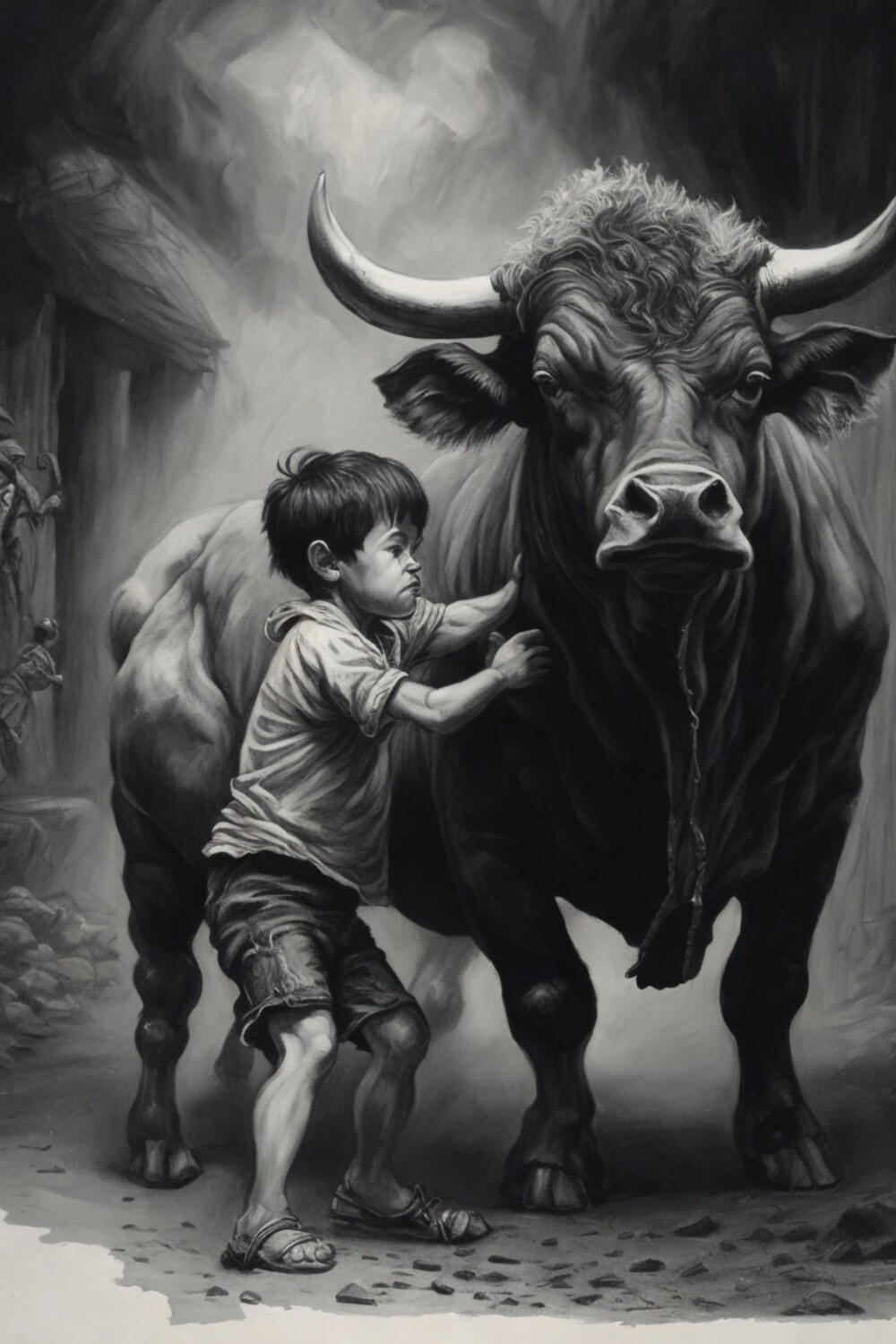 ArtStation - a charcoal drawingIn ancient