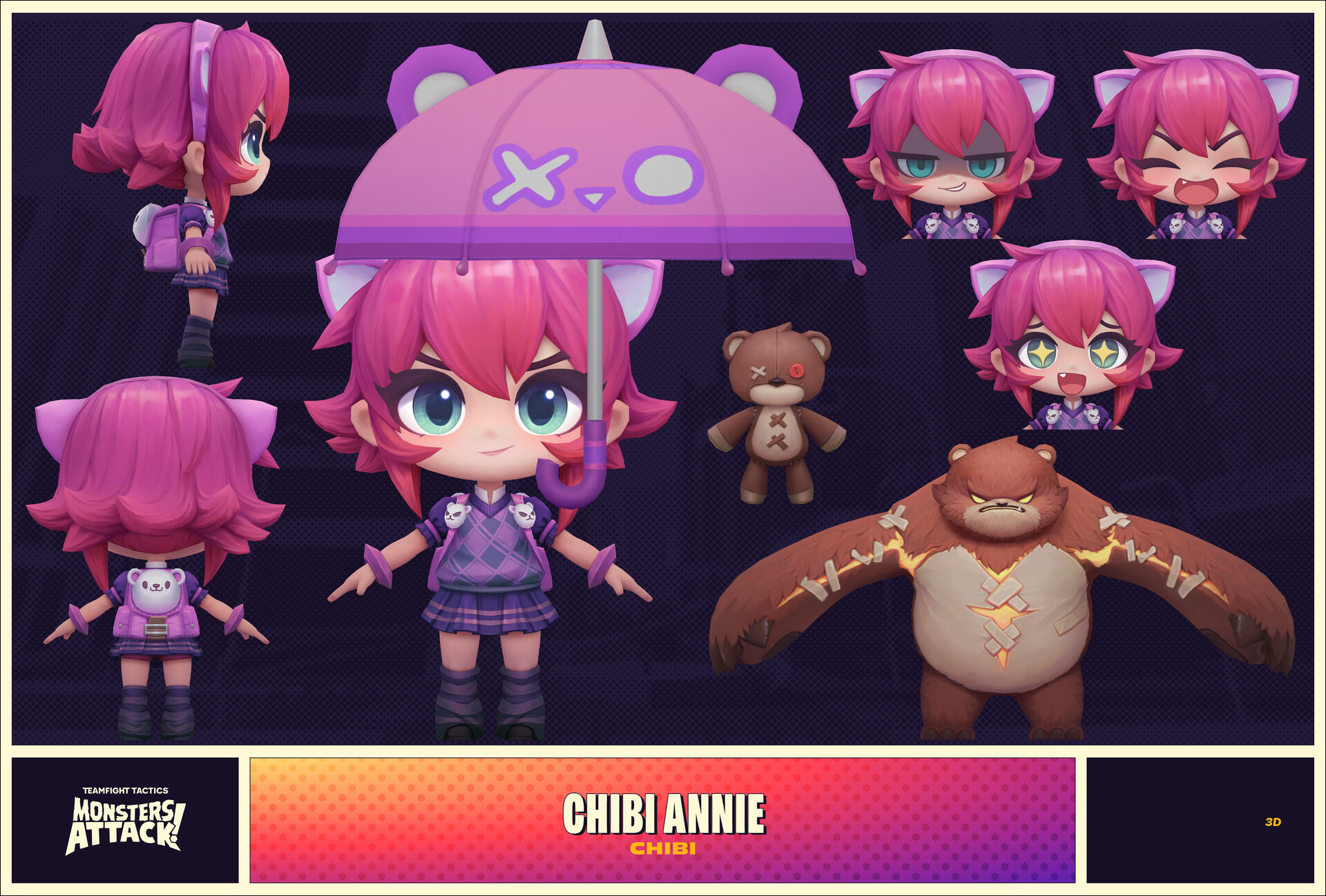 Kudos Productions - Teamfight Tactics | Set8 Monsters Attack | Chibi Annie & Boom
