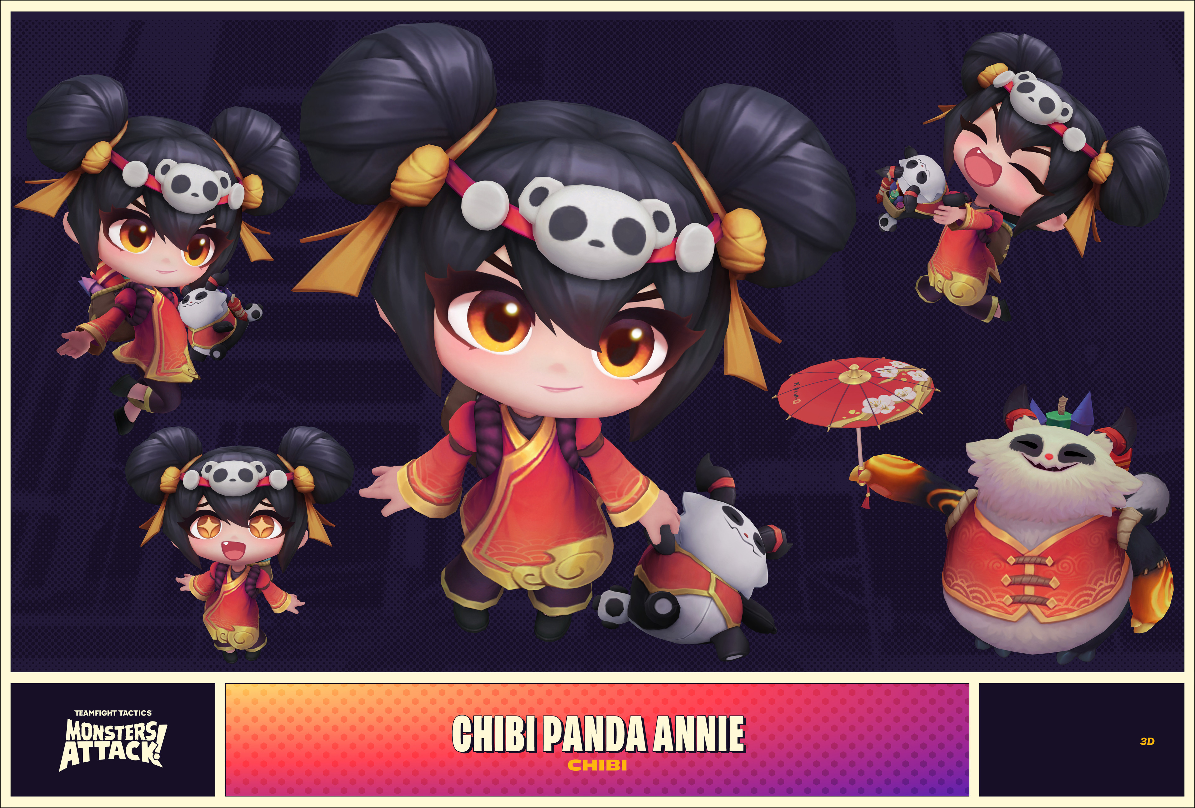 Kudos Productions - Teamfight Tactics | Set8 Monsters Attack | Chibi Panda Annie & Finisher
