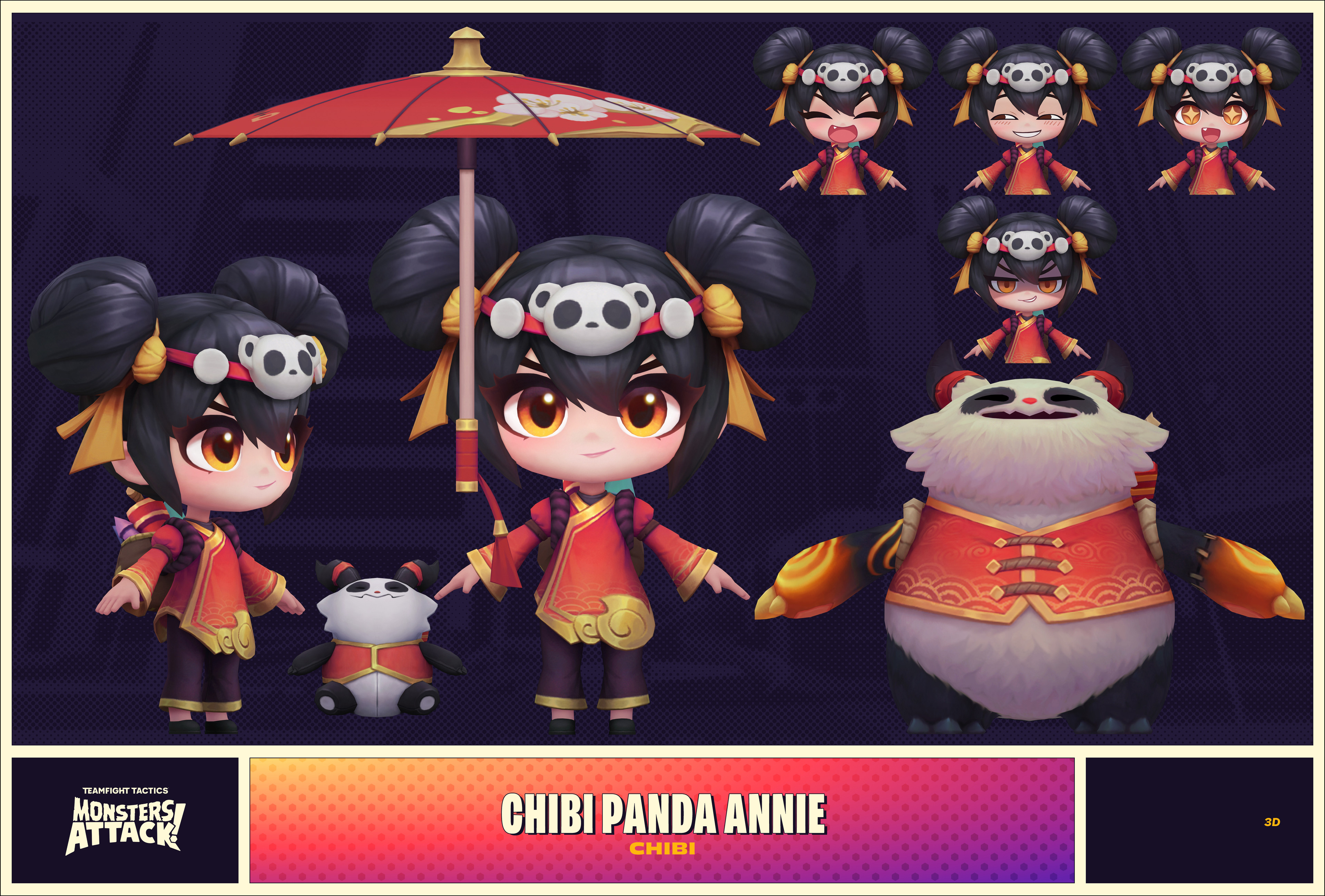 Kudos Productions - Teamfight Tactics | Set8 Monsters Attack | Chibi Panda Annie & Finisher
