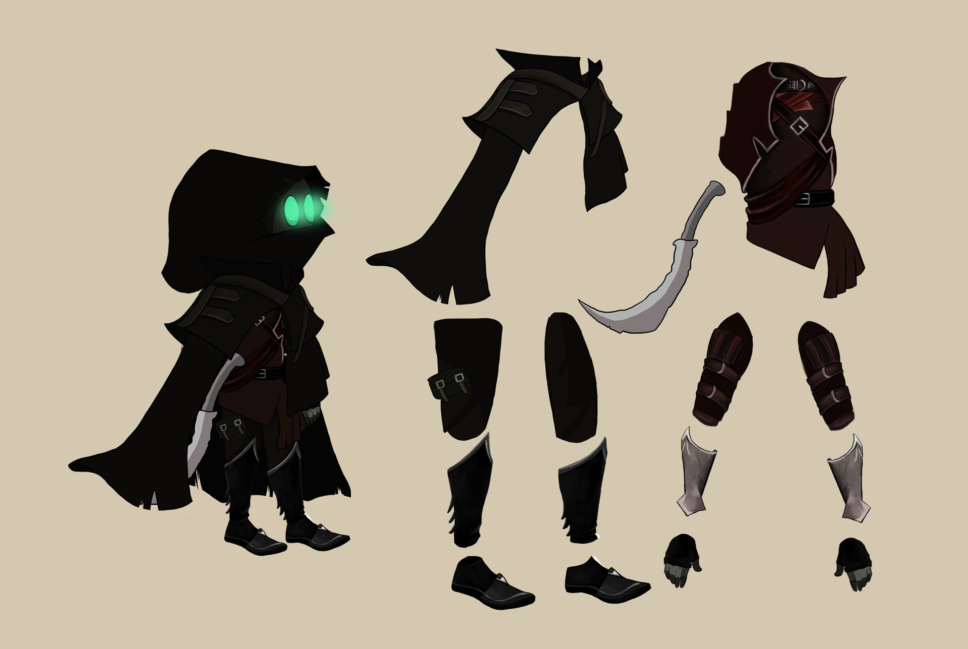 ArtStation - character design for 2d game