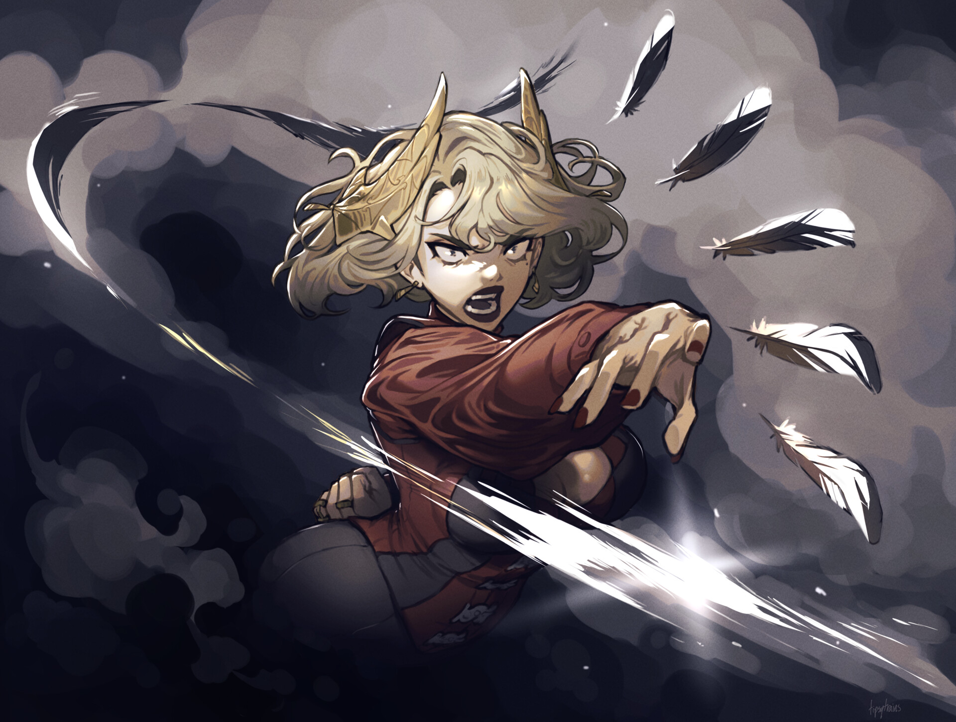 ArtStation - Seiha's feather shot