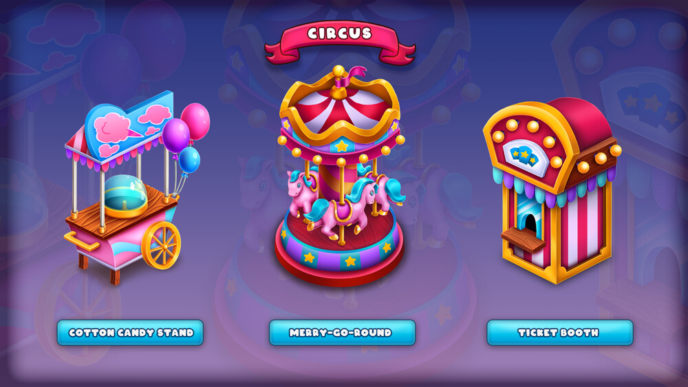 ArtStation - Circus Buildings - Casual Game