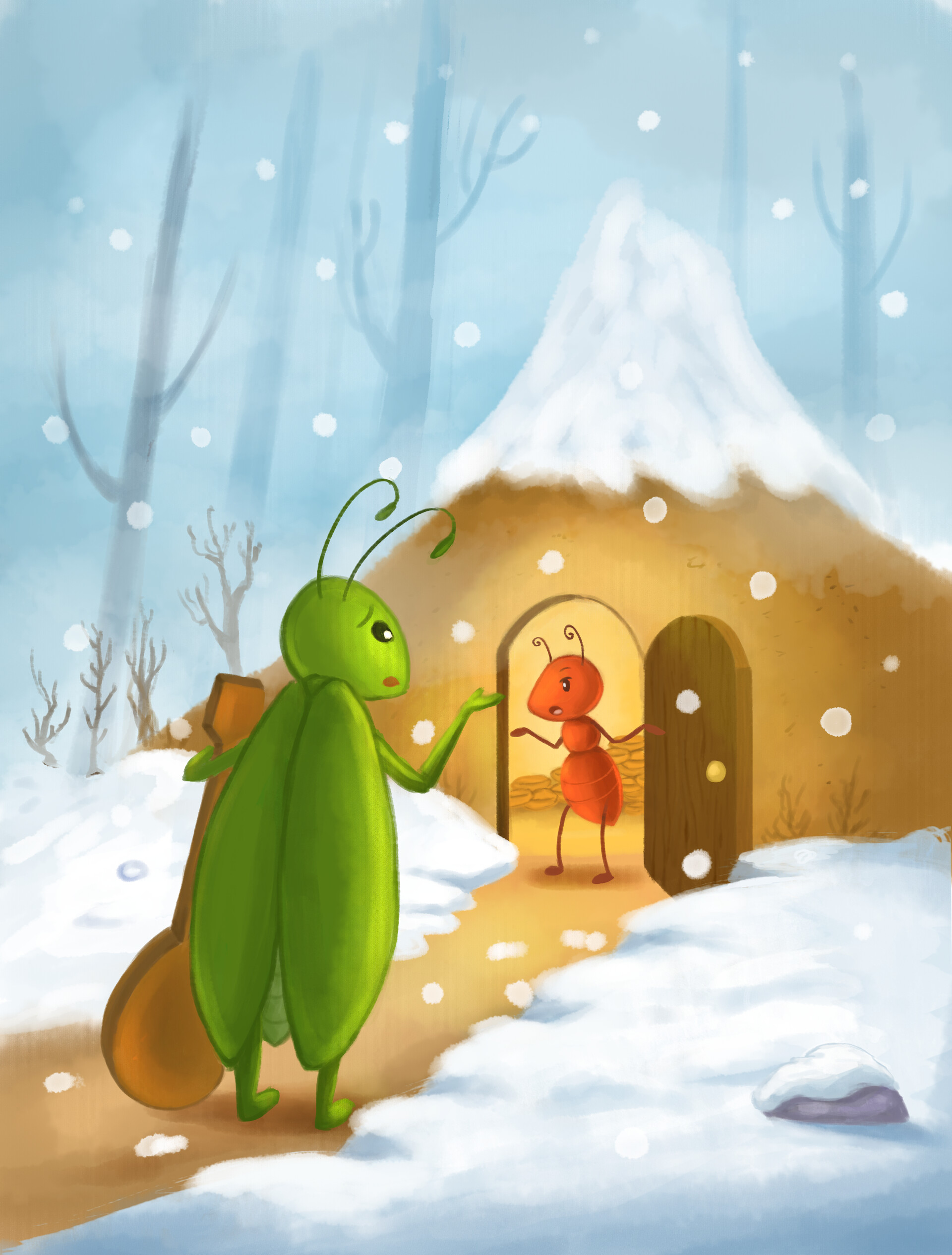 The Ant And The Grasshopper Winter
