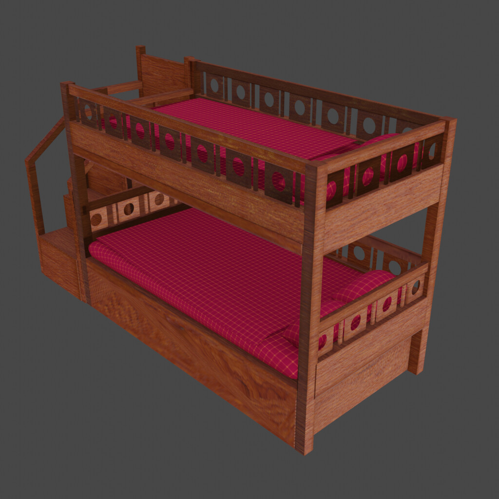 ArtStation - Kids Bunk Bed 1