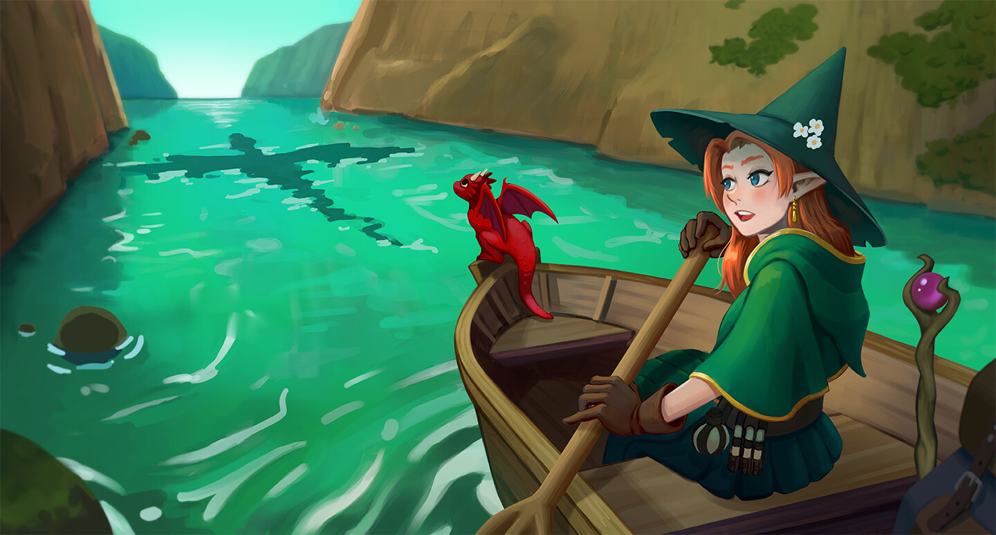 ArtStation - The Witch and the Dragon