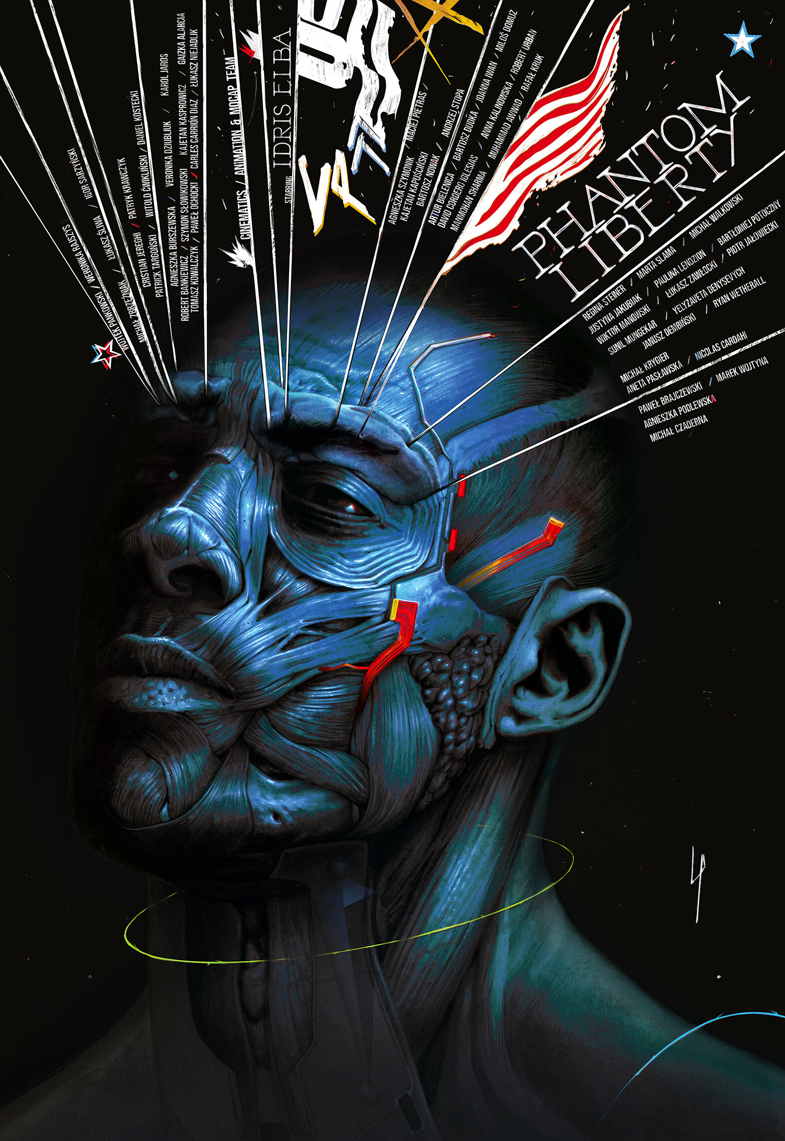 Luke Poller - CYBERPUNK 2077 Phantom Liberty_Poster_IDRIS ELBA