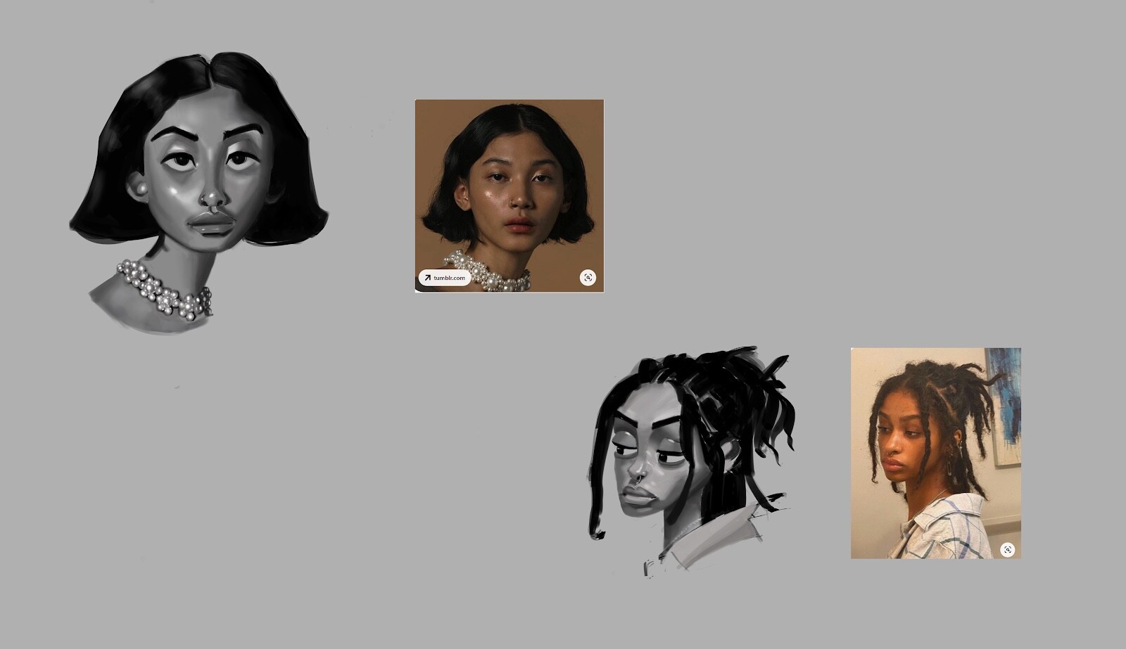 ArtStation - Studies gray stylisation
