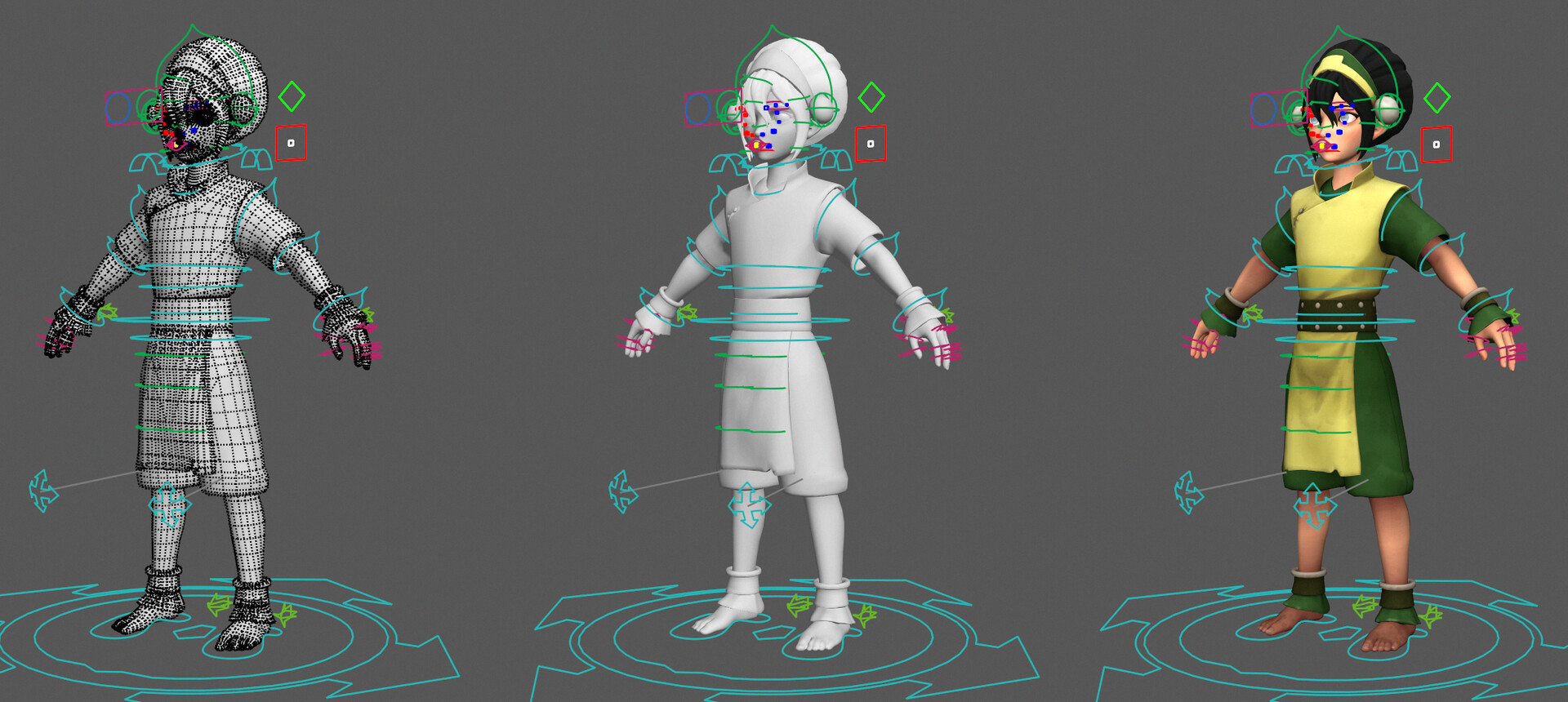 Leo Ogawa Lillrank Portfolio - Toph | Free Animation Rig for Maya