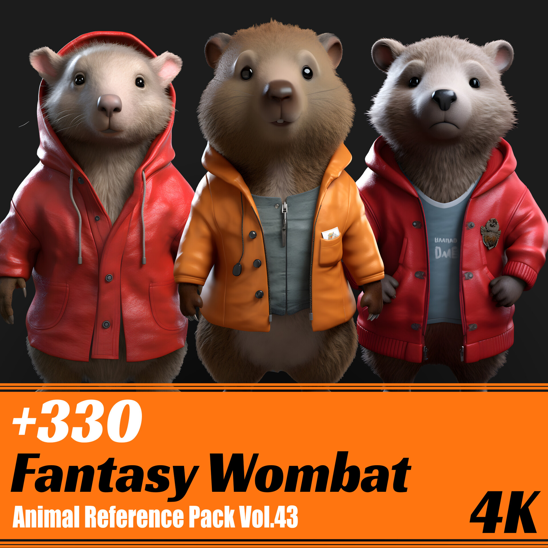 ArtStation - +330 Fantasy Wombat | 4K | Animal Reference Pack Vol.43