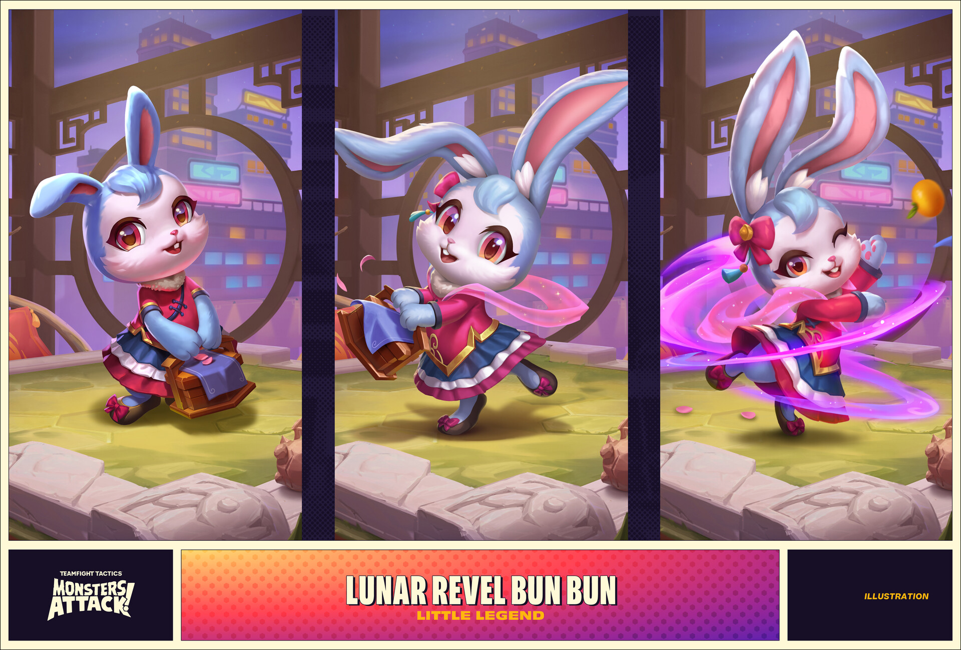 Kudos Productions - Teamfight Tactics | Set8 Monsters Attack | Lunar Gala Bun Bun