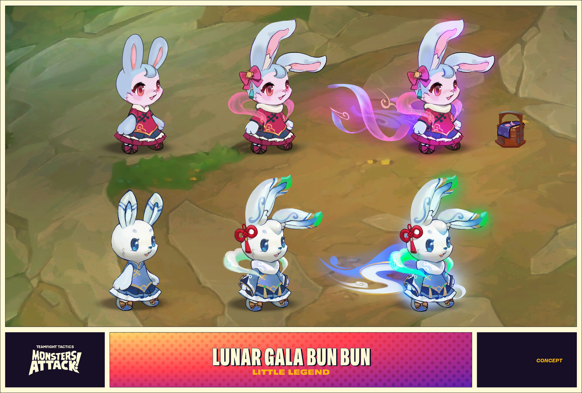 Kudos Productions - Teamfight Tactics | Set8 Monsters Attack | Lunar Gala Bun Bun