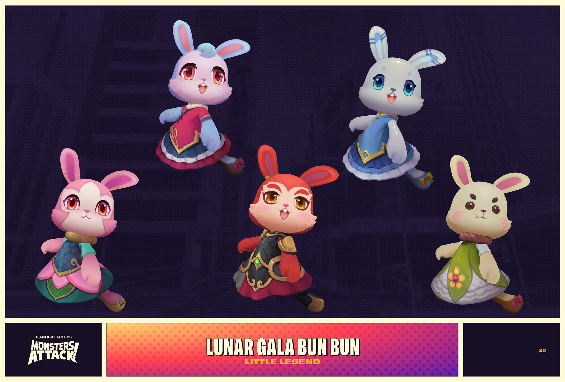 Kudos Productions - Teamfight Tactics | Set8 Monsters Attack | Lunar Gala Bun Bun