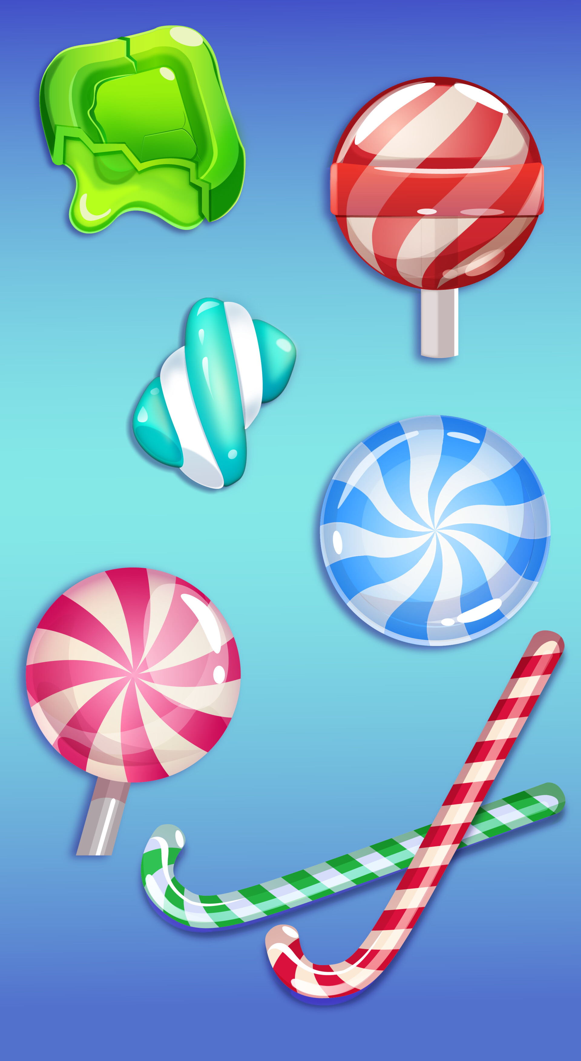 ArtStation - lollipops, vector graphics