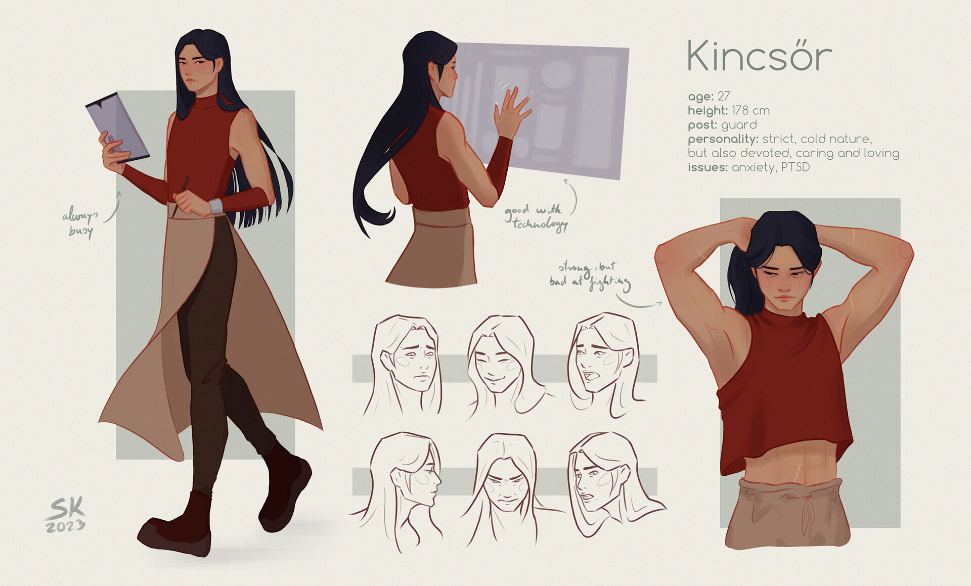 ArtStation - Character sheet: Kincsőr