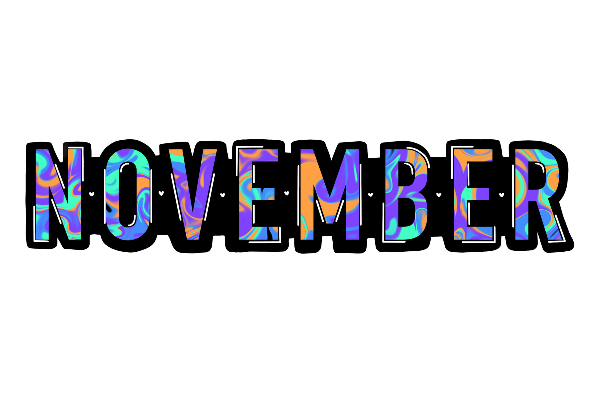 November Word Art