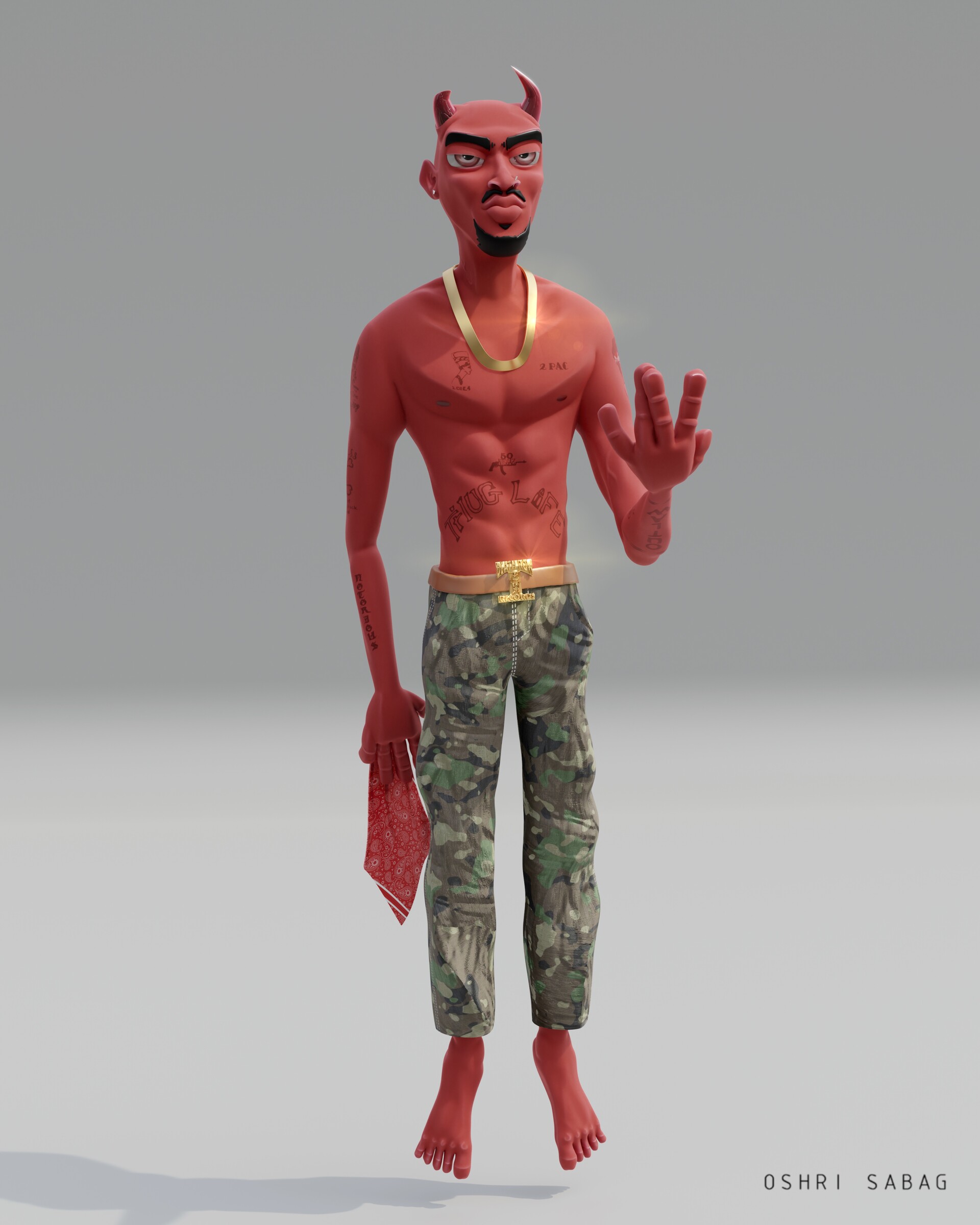 ArtStation - 2Pac - The Devil