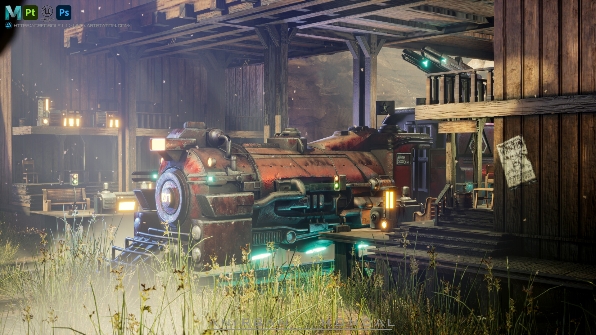 ArtStation - Sci_Fi Train Station