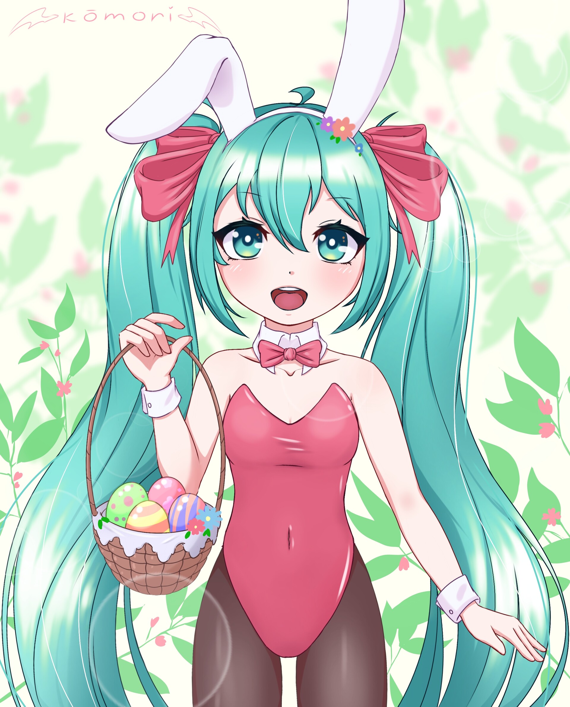 ArtStation - Hatsune Miku wishes you a Happy Easter!